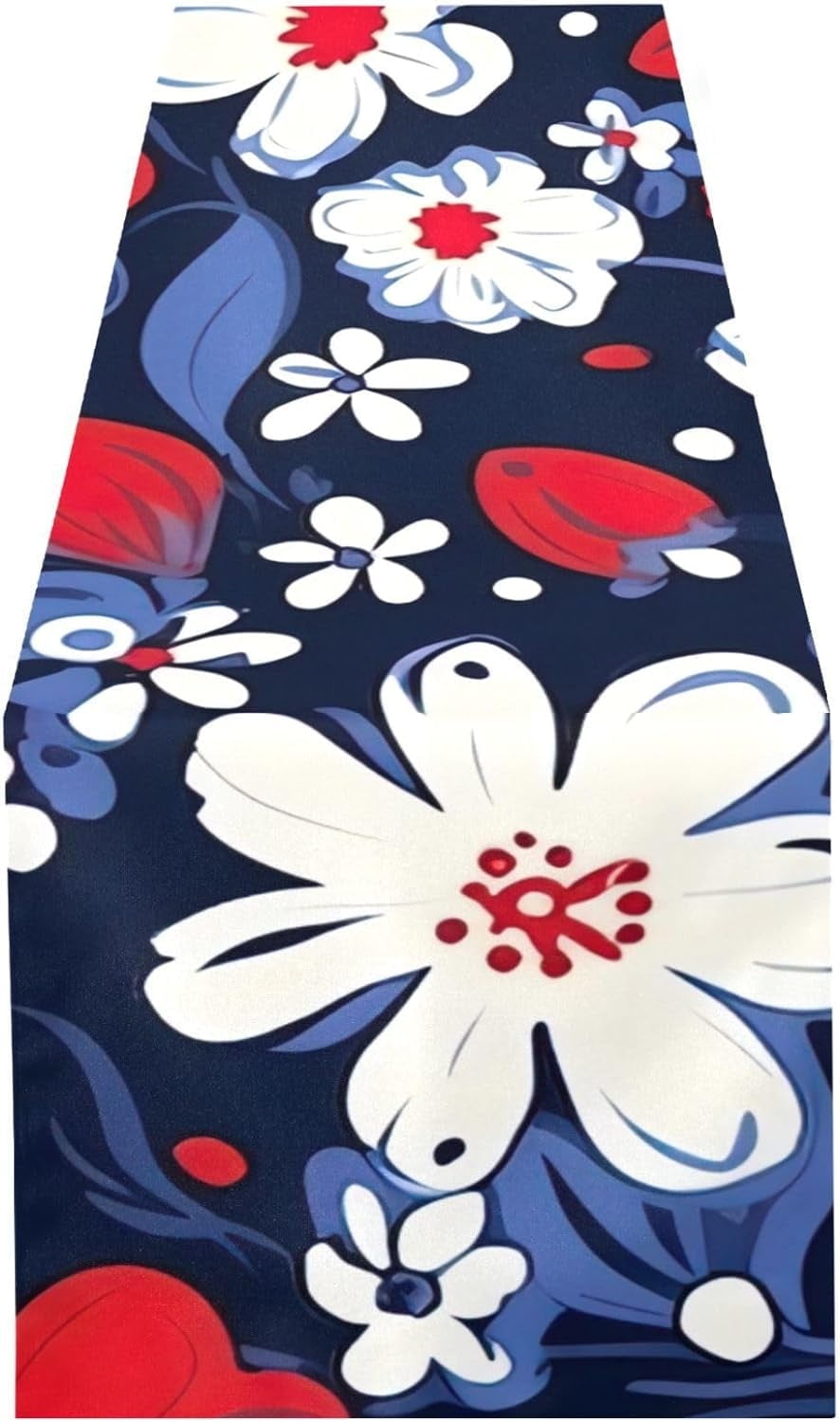 Coolnut Beautiful Little Flowers Table Runner 18x72in,Coffee Table ...