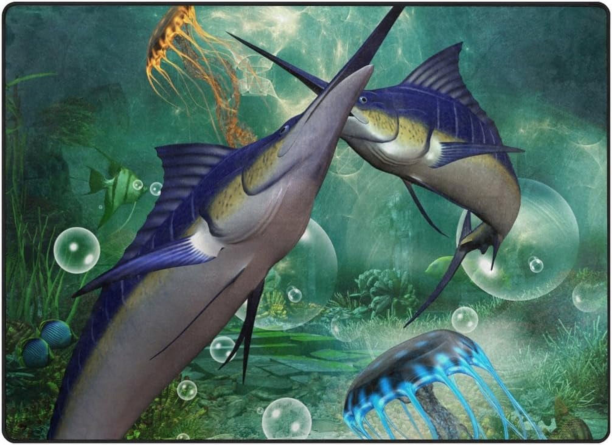 Coolnut Beautiful Marlin Area Rug Pad - 80 x 58 inch - 100% Light ...