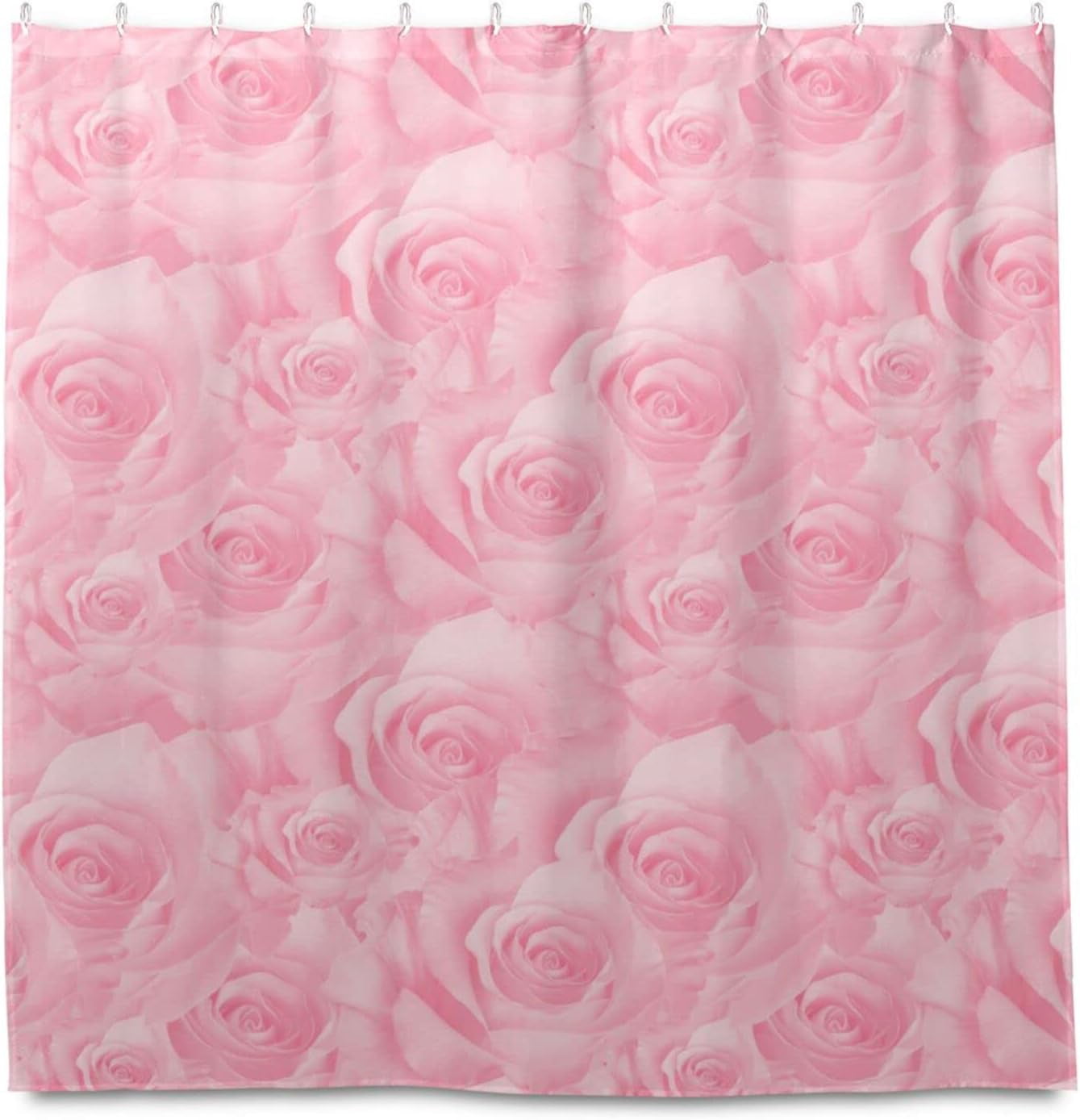 Coolnut Beautiful Pink Rose Shower Curtain Bathroom Decor Watercolor ...