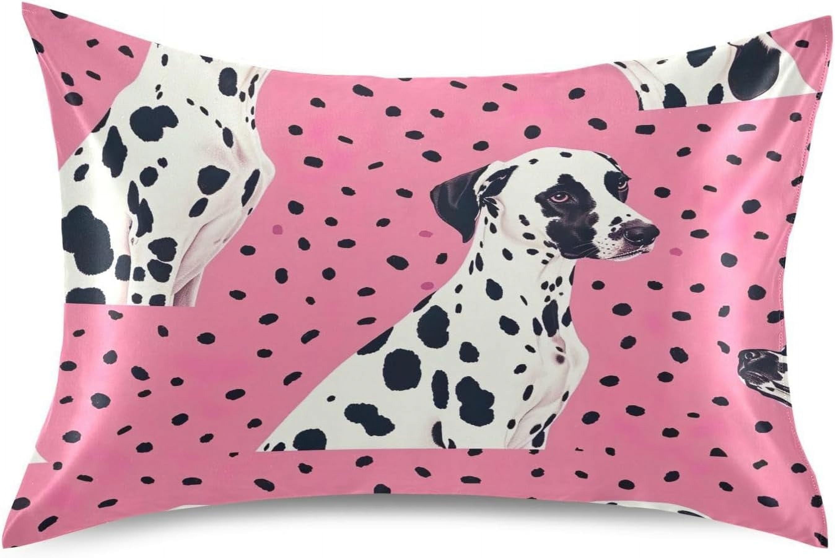 Coolnut Beautiful Spotted Dog Pillowcase for Hair and Skin Silk ...