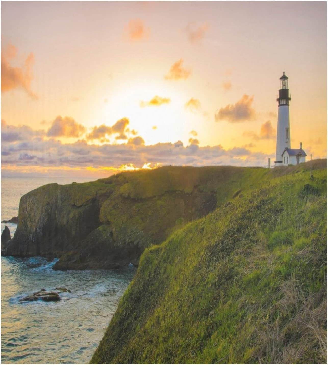 Coolnut Beautiful Sunset Lighthouse Dishwasher Magnet Sticker ...