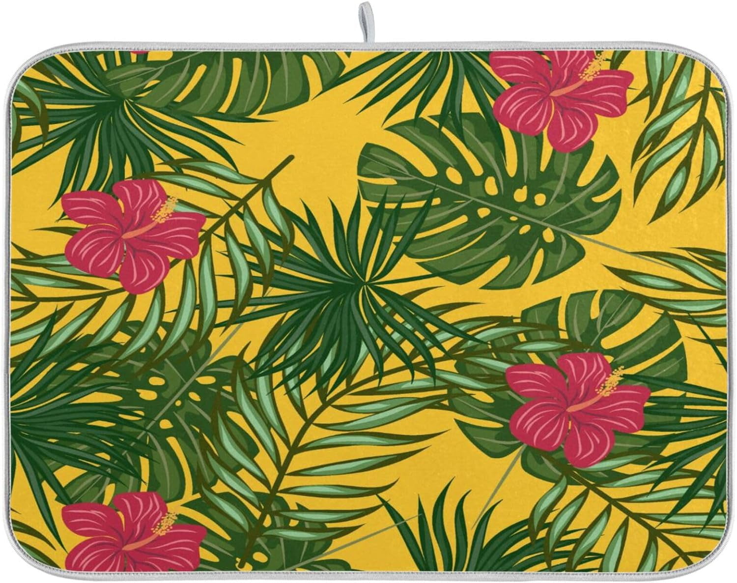 Coolnut Beautiful Tropical Plants Palm Leaves Flowers Kitchen Dish ...