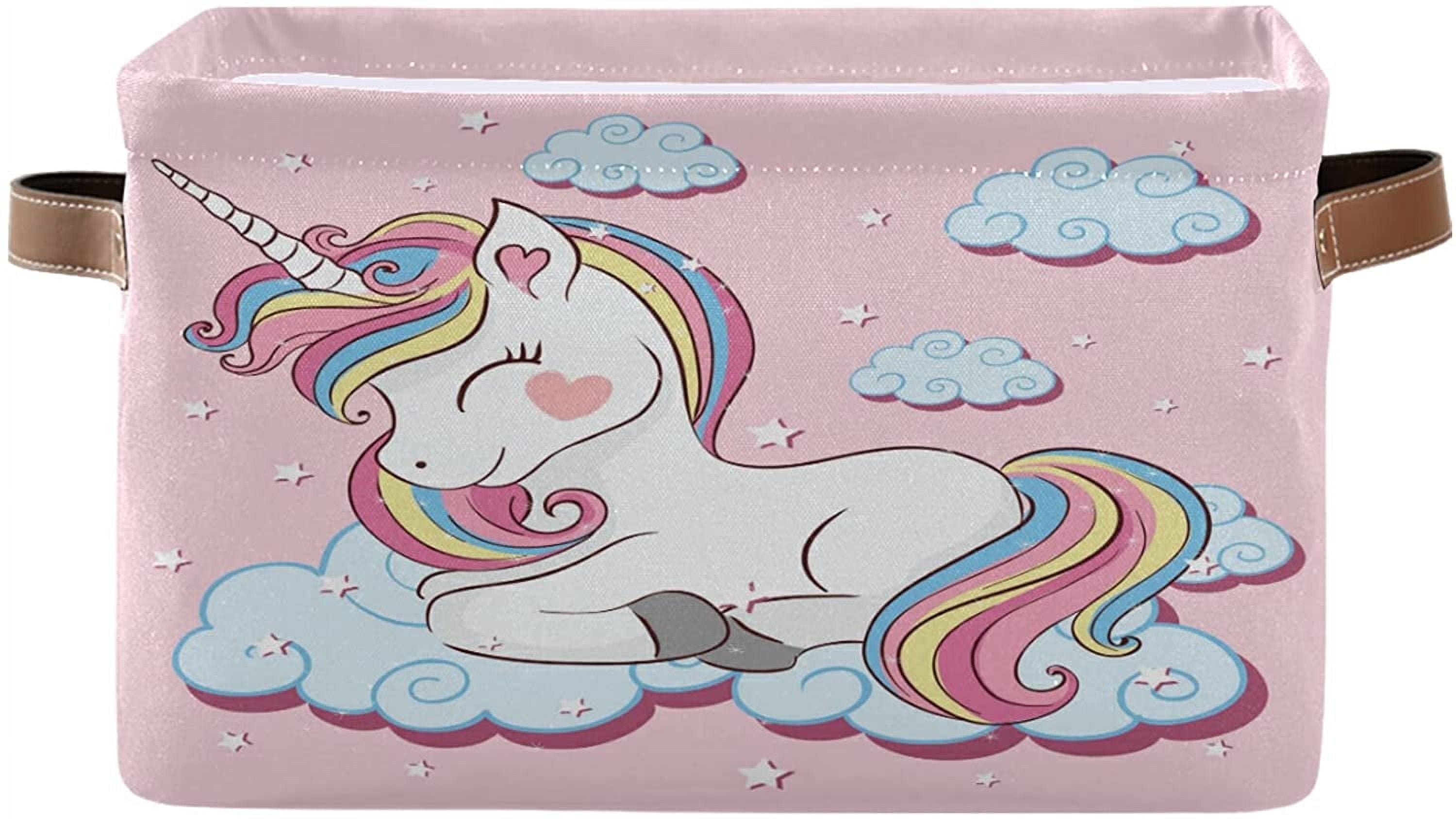 Coolnut Beautiful Unicorn Storage Bin for Toy Storage Basket Dirty ...