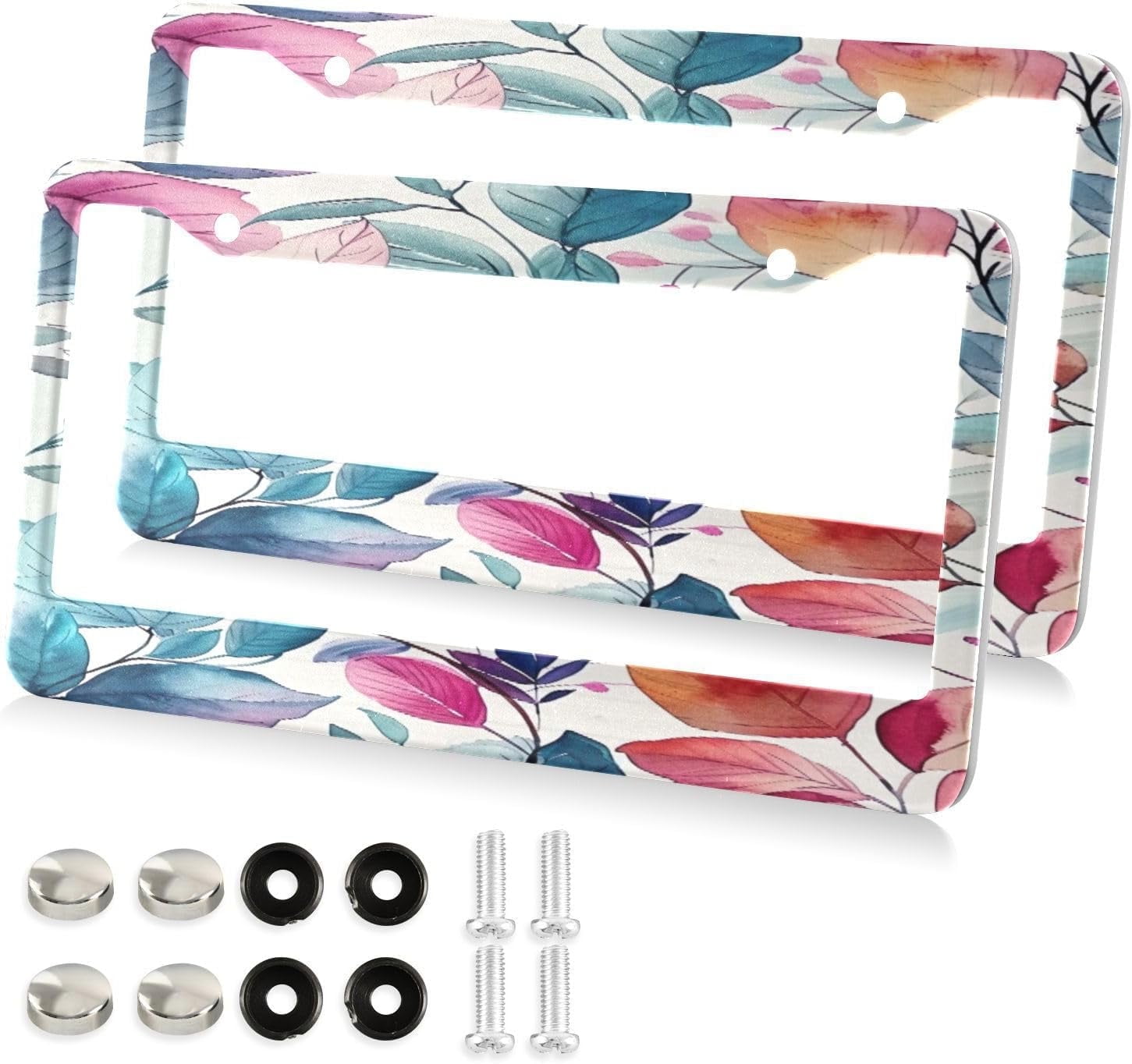 Coolnut Beautiful Wildflowers License Plate Frames 2 Packs,License ...