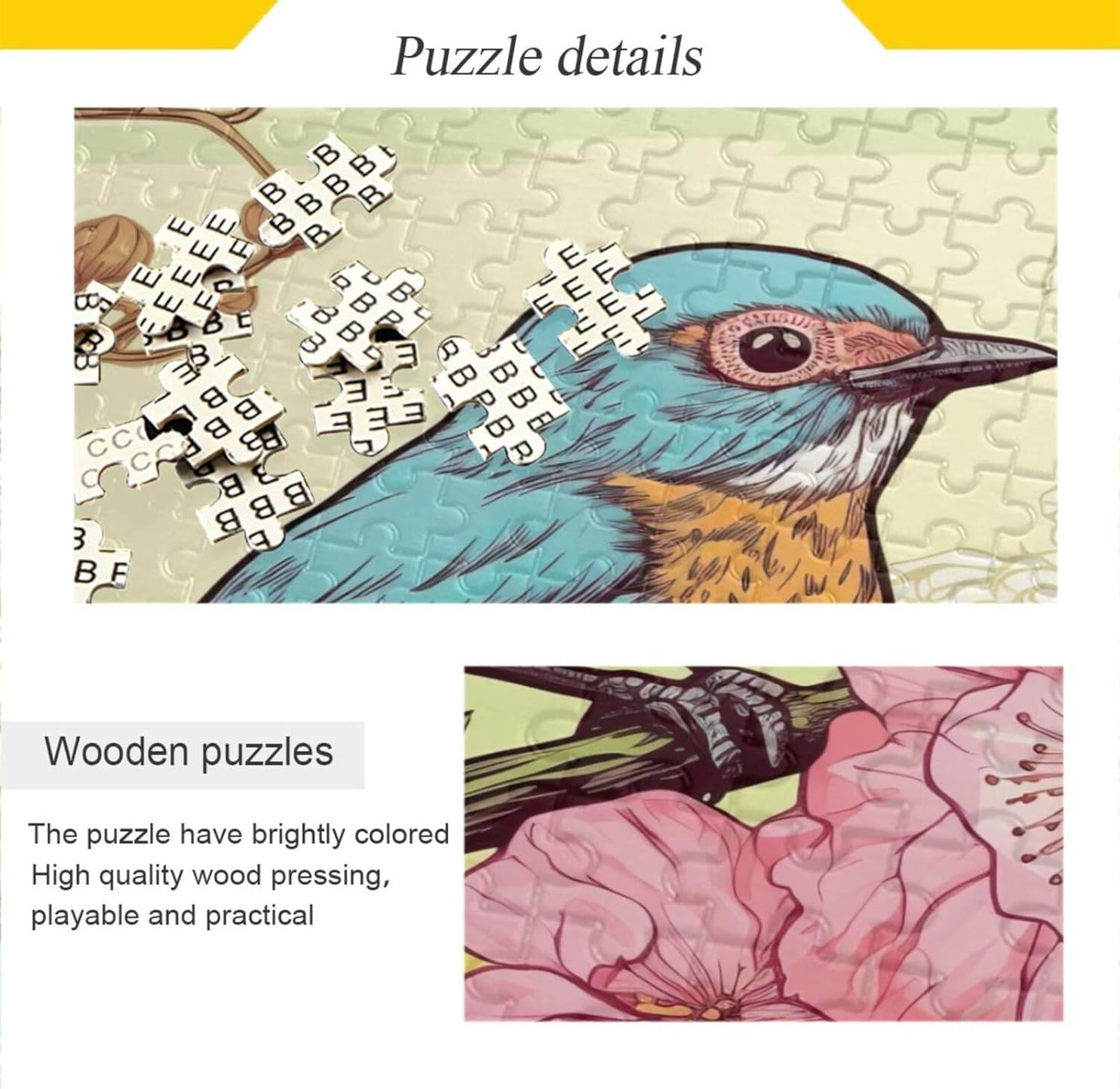 Coolnut Bird on Branch Puzzles for Adults and Kids 1000 Pieces, Wooden ...