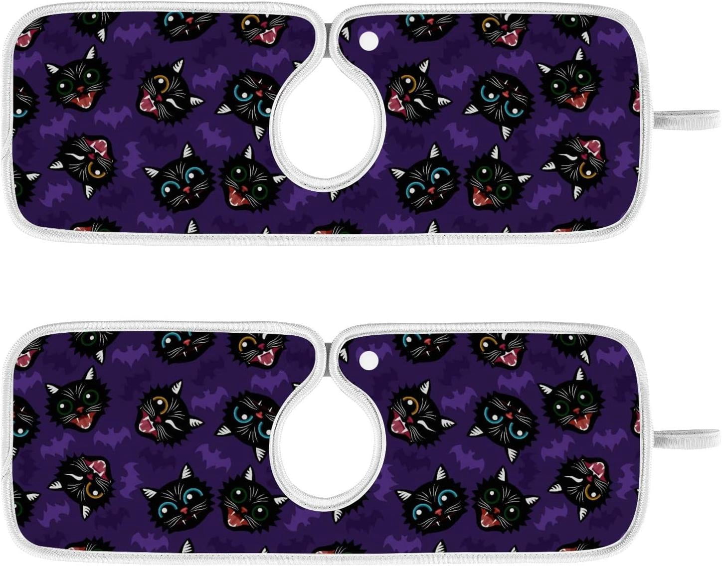 Coolnut Black Cat Kitten Sink Splash Guard for Faucet 2 Packs Faucet ...