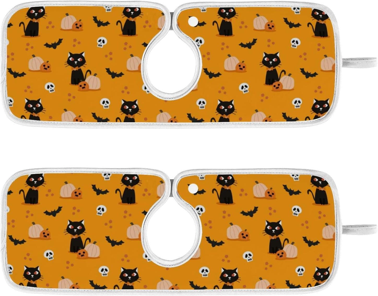 Coolnut Black Cat Spooky Sink Splash Guard for Faucet 2 Packs Faucet ...