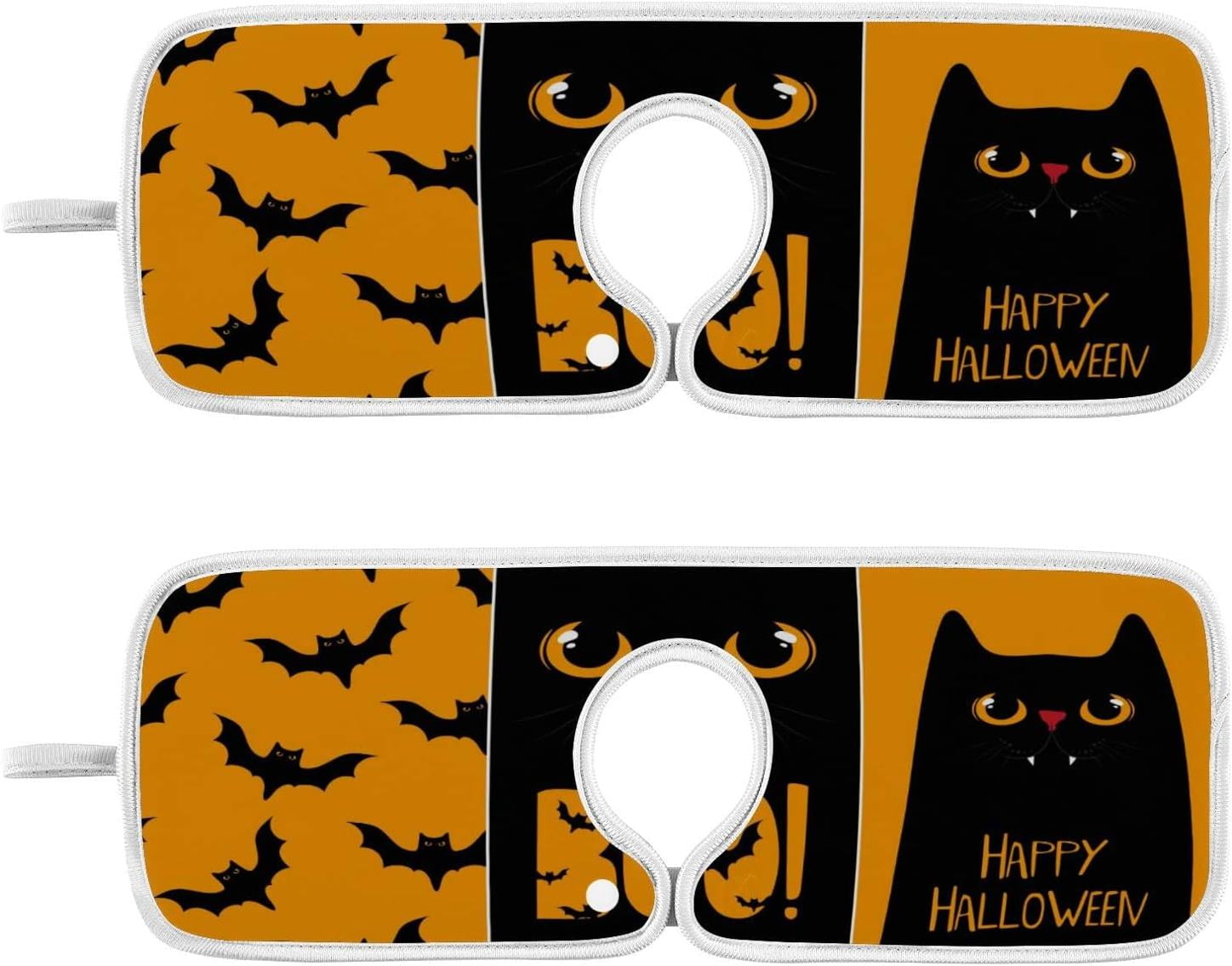 Coolnut Black Cats Cute Sink Splash Guard for Faucet 2 Packs Faucet ...