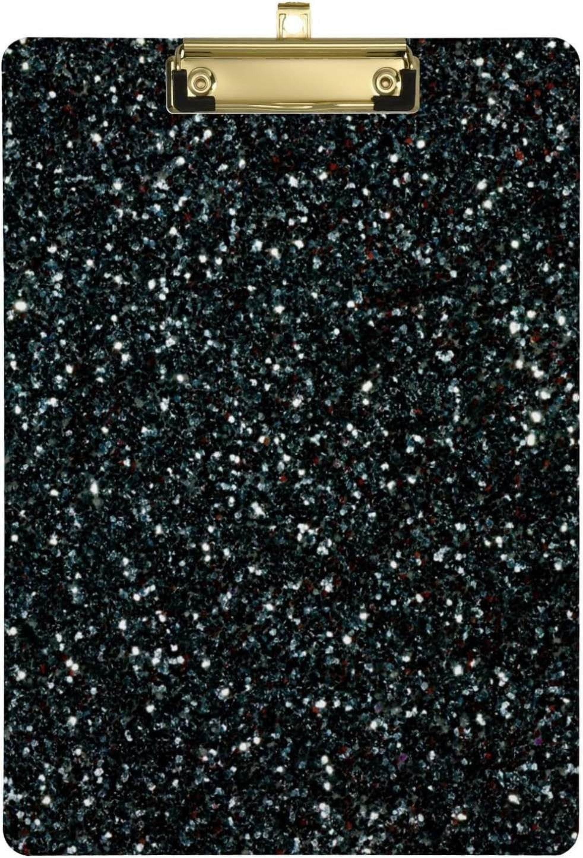 Coolnut Black Glitter Texture Clipboard, Acrylic Standard A4 Letter ...
