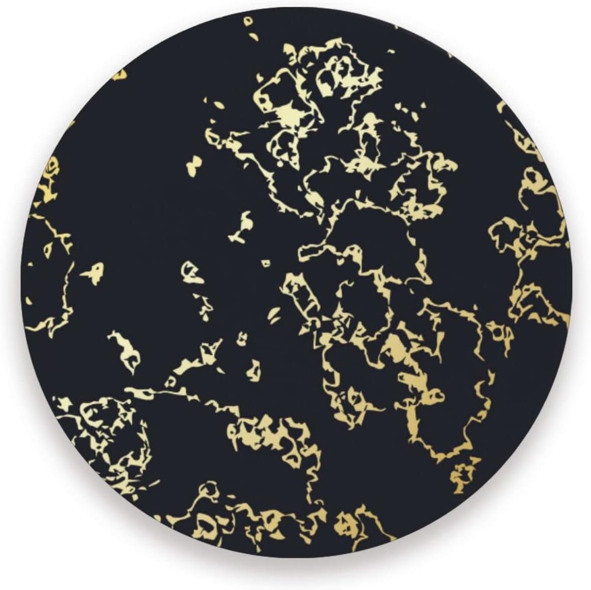 Coolnut Black Marble Texture Coasters for Drinks Set of 2, Absorbent ...