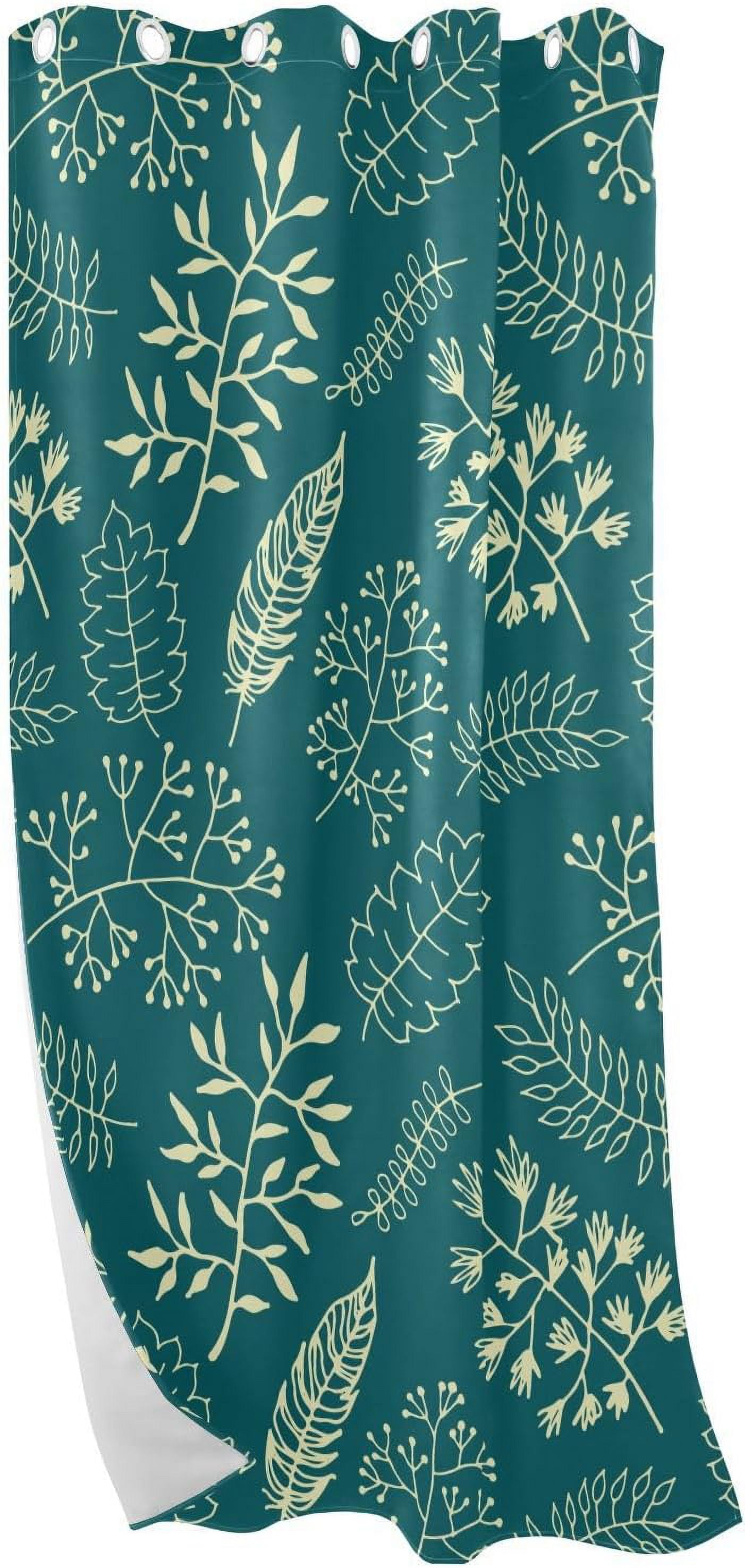 Coolnut Black Out Curtains for Bedroom Living Room 84" Flower Teal Room ...