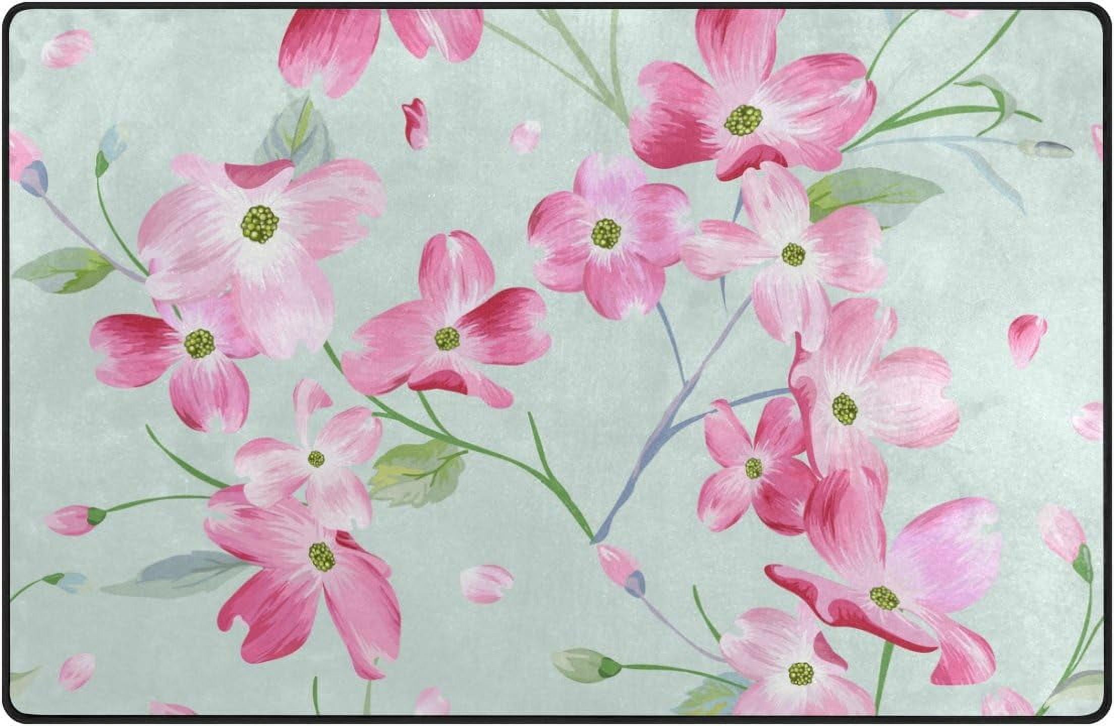 Coolnut Blooming Spring Flower Area Rug Pad - 31 x 20 inch - 100% Light ...