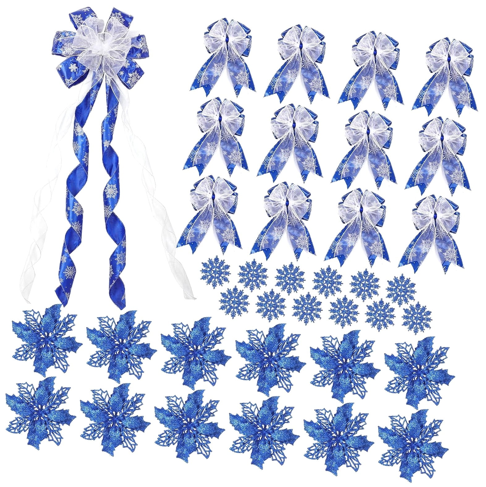 Coolnut Blue 37-Piece Christmas Tree Decoration Set, 44.5 Inch ...