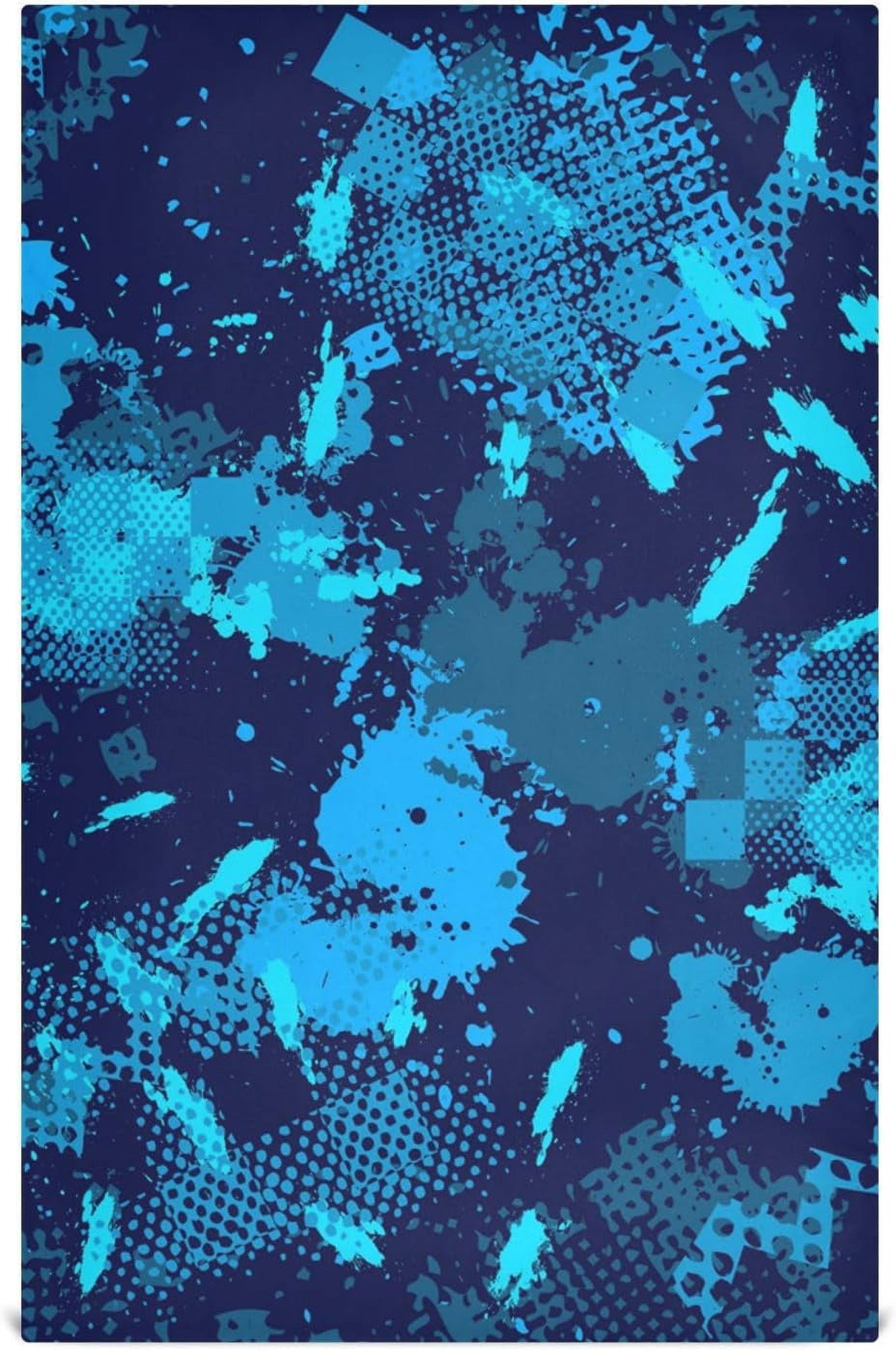 Coolnut Blue Camouflage Kitchen Dish Towel Set of 6, Soft Absorbent ...