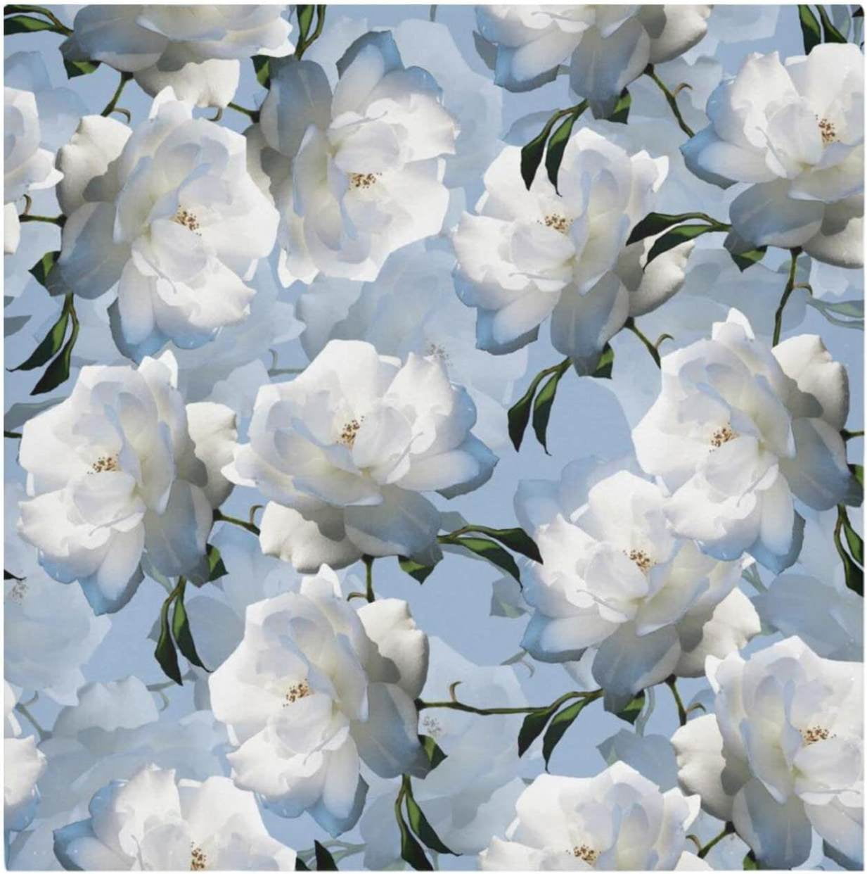 Coolnut Blue Flower Pattern Cloth Napkins Set of 1,Reusable Washable ...