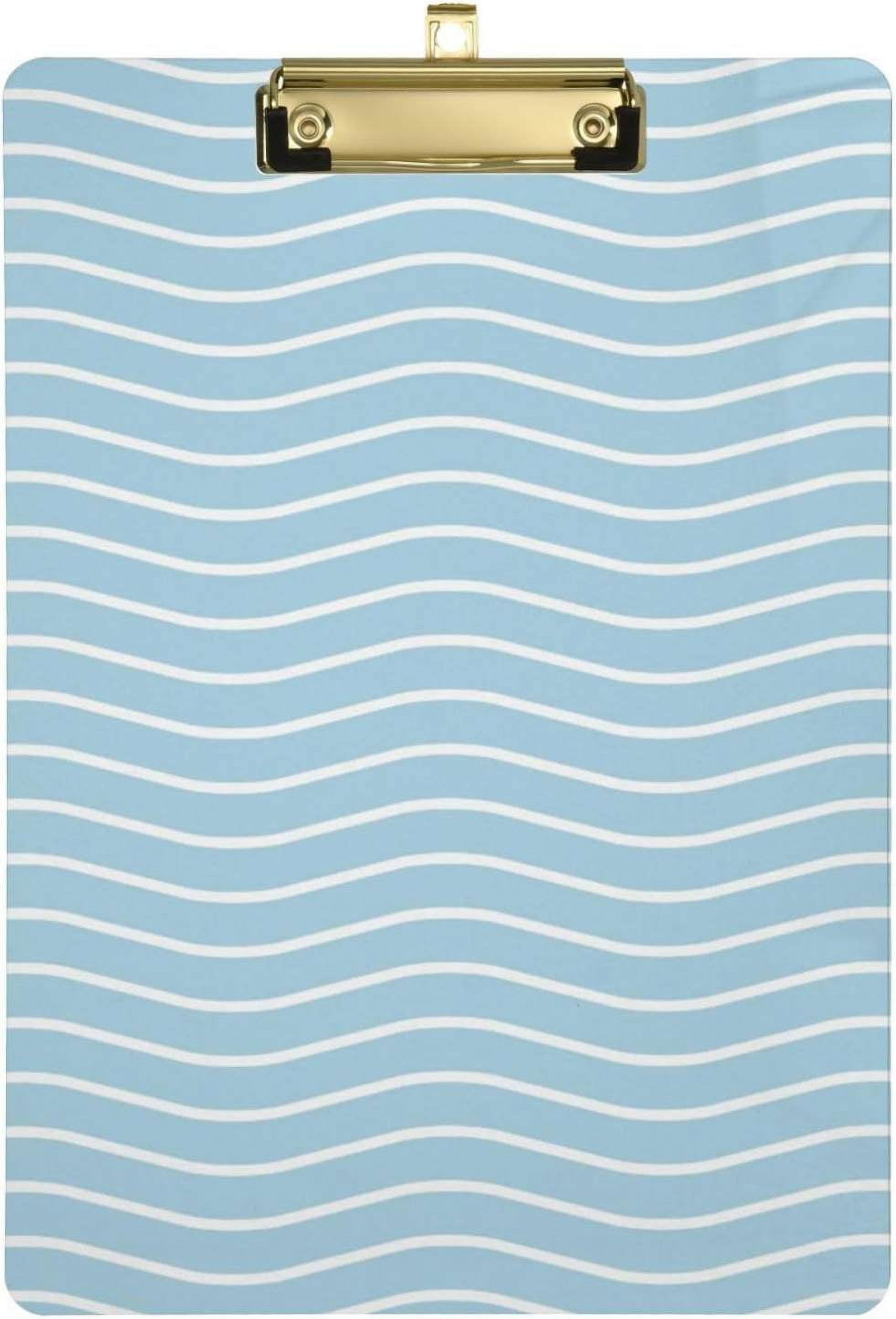 Coolnut Blue Wave Stripe Clipboard, Acrylic Standard A4 Letter Size ...