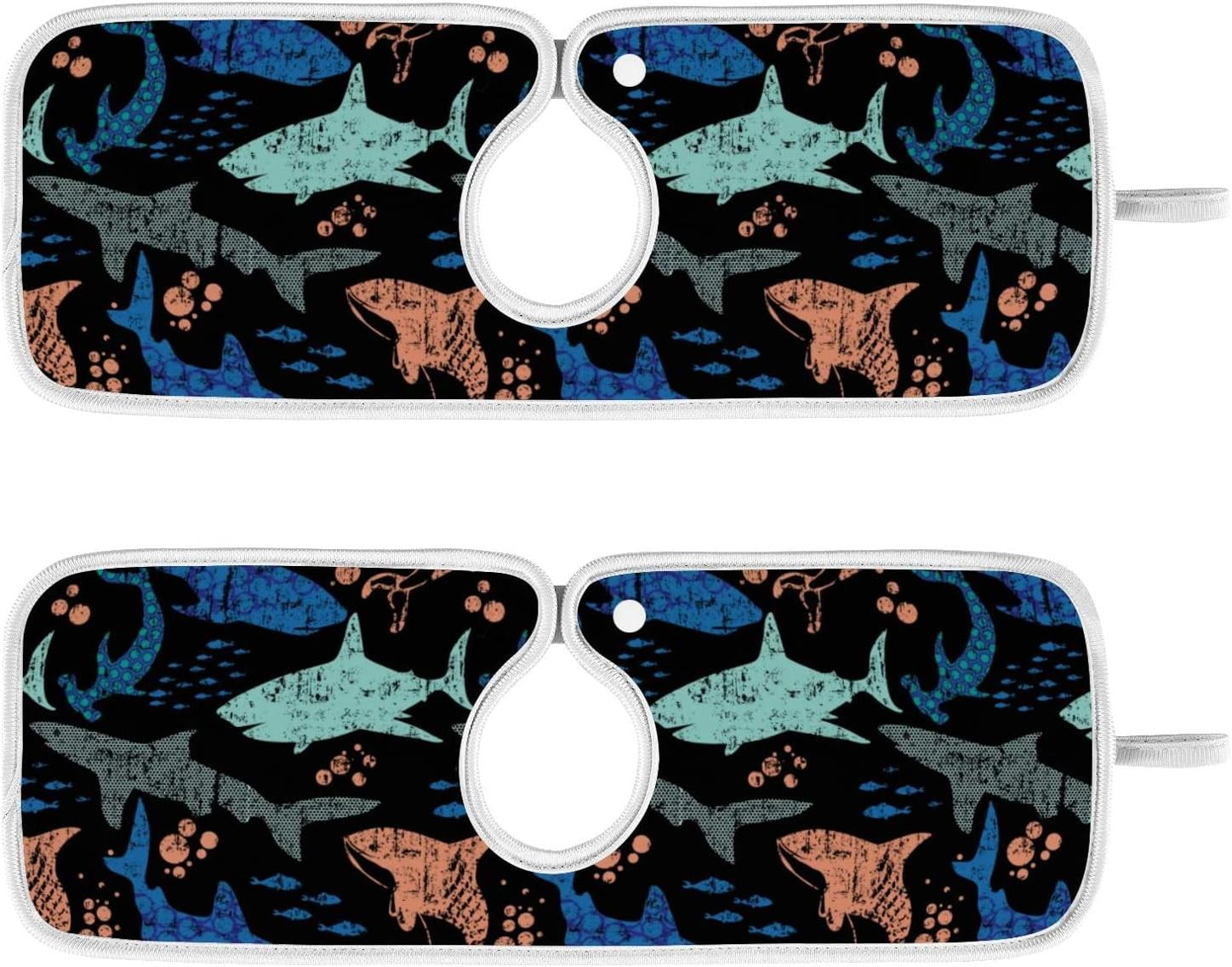 Coolnut Blue Whale Ocean Sink Splash Guard for Faucet 2 Packs Faucet ...