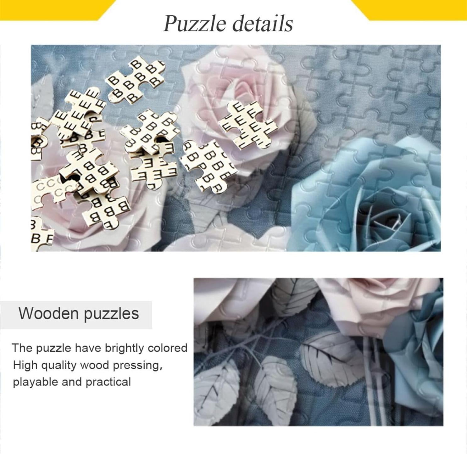 Coolnut Blue and White Roses Puzzles for Adults and Kids 1000 Pieces ...