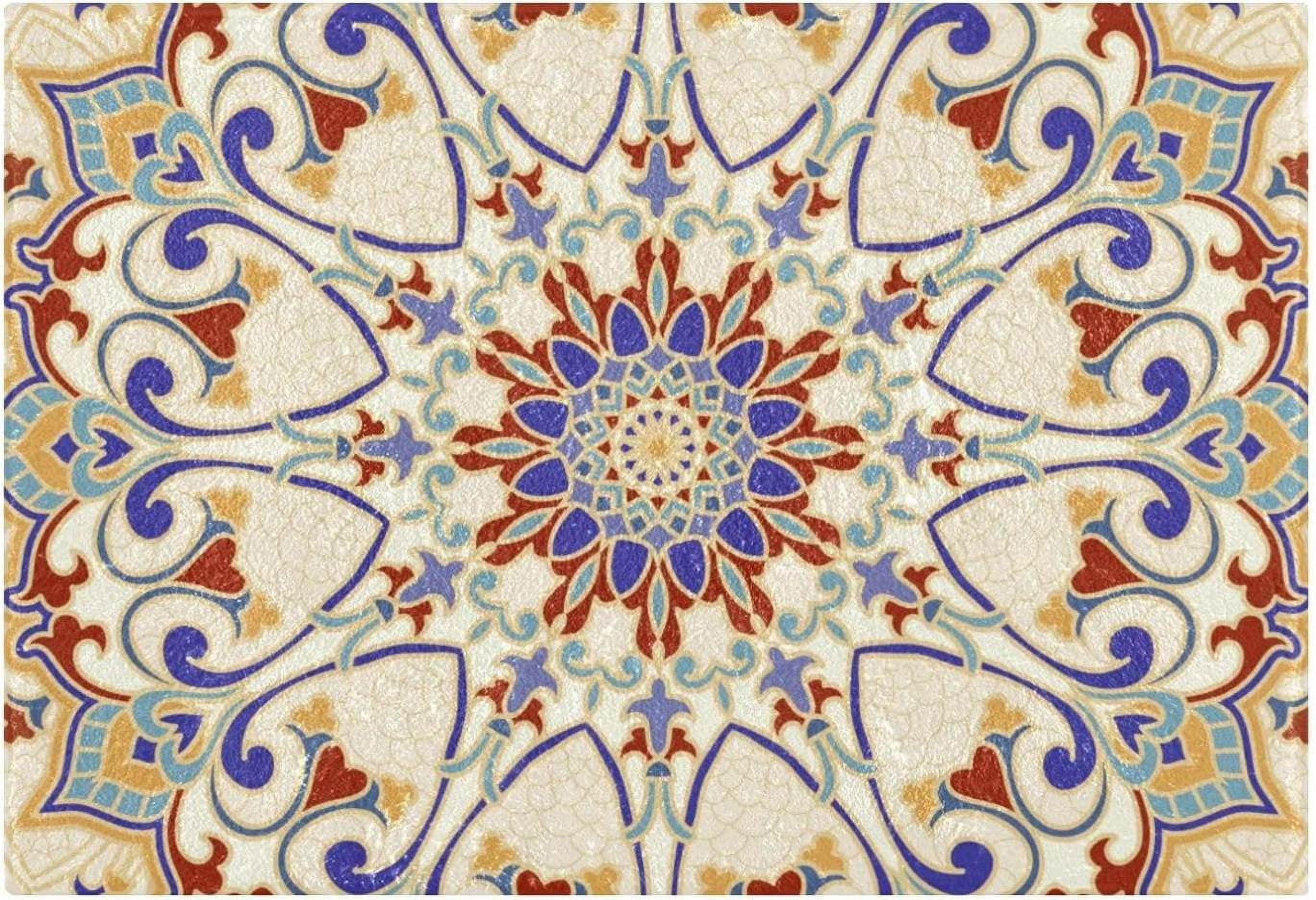 Coolnut Bohemian Beige High Absorbent U-Shaped Contour Toilet Rugs ...