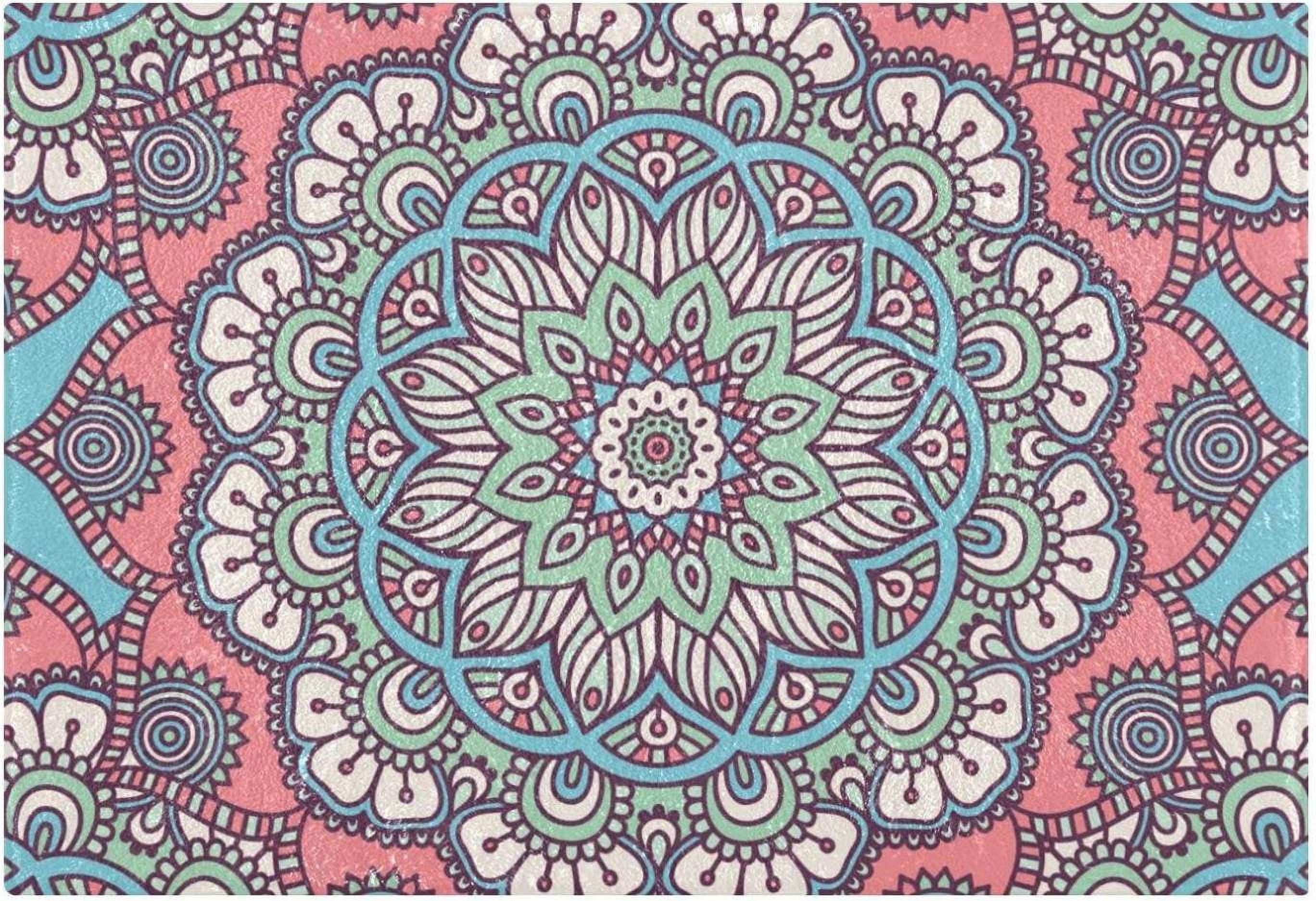 Coolnut Bohemian Mandala Pattern High Absorbent U-Shaped Contour Toilet ...