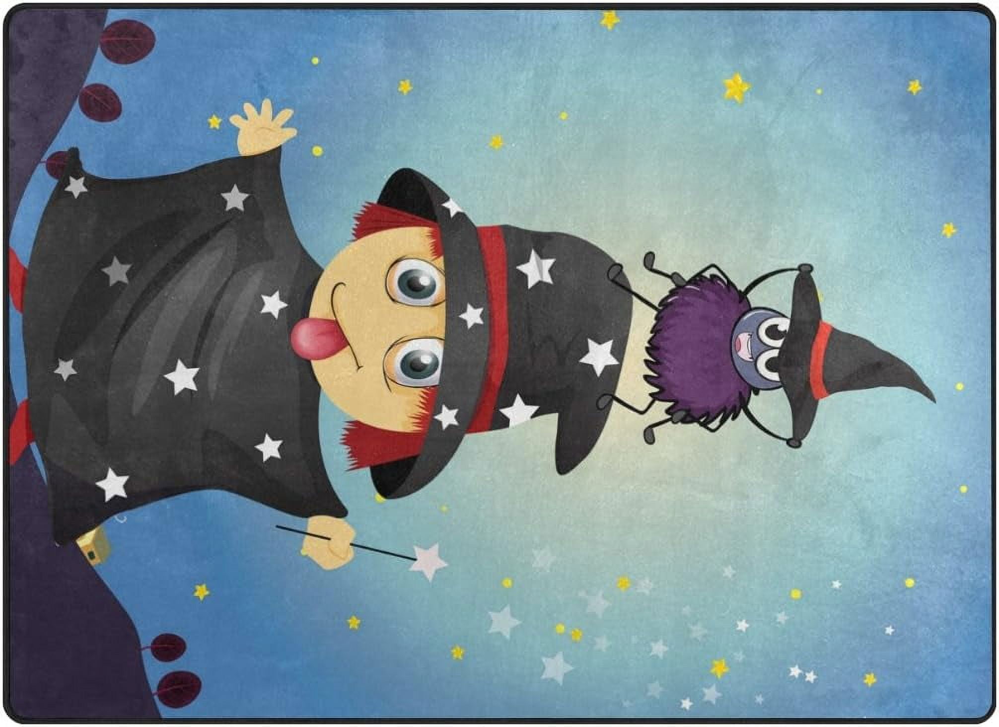 Coolnut Boy Wizard Spider 80 x 58 inches Lightweight Soft Area Rug Mat ...