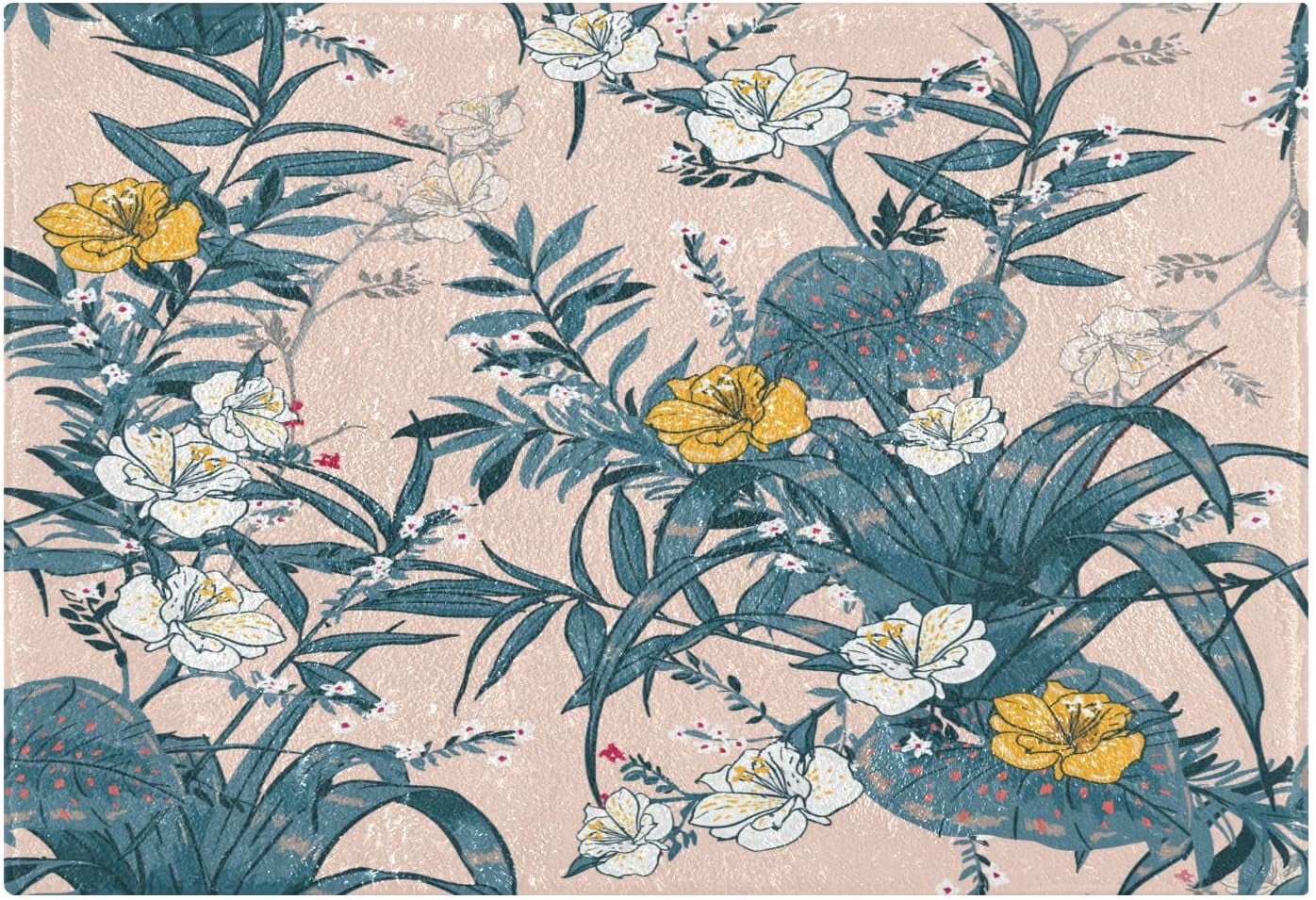 Coolnut Bright Tropical Pattern Bathroom Rug - 16" x24" Ultra Soft Non ...