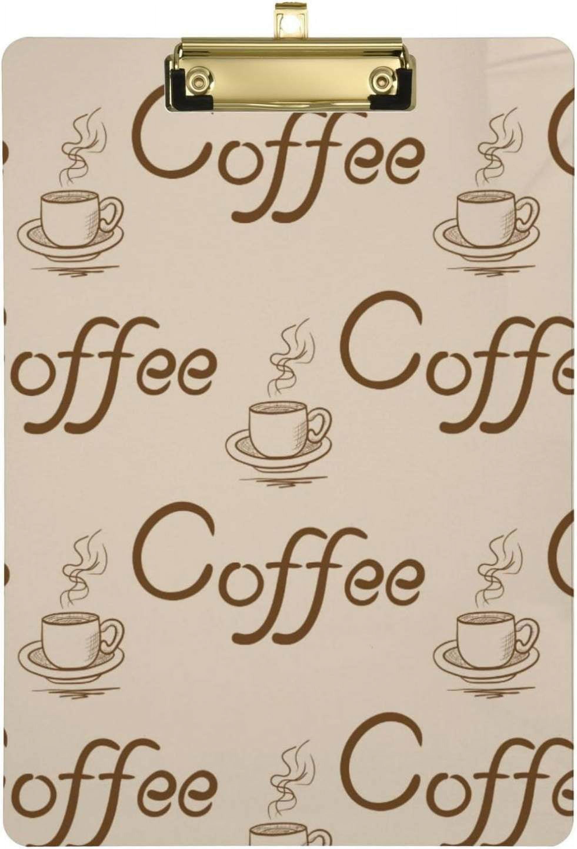 Coolnut Brown Coffee Clipboard, Acrylic Standard A4 Letter Size Clip ...