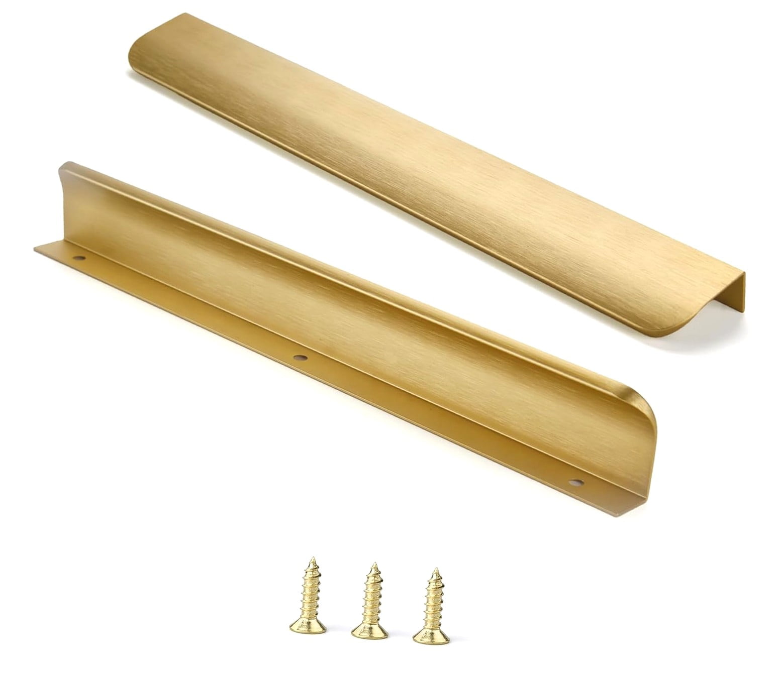 Coolnut Brushed Finger Tab Pull for Cabinets Kitchen Aluminum Bathroom ...