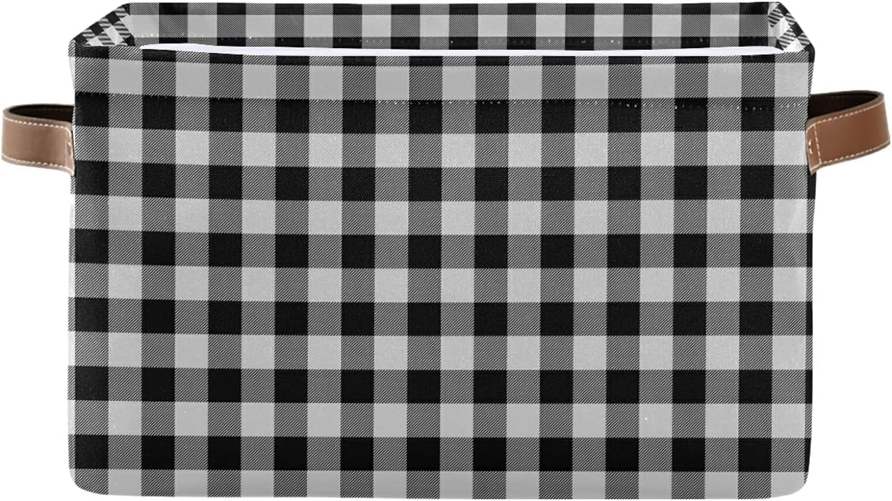 Coolnut Buffalo Black and White Plaid Foldable Canvas Storage Bin ...
