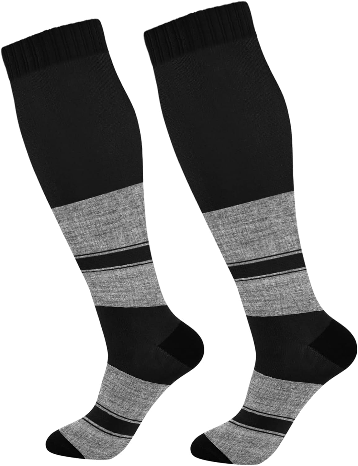 Coolnut Buffalo Plaid Compression Socks, 1 Pack Women Men Long Stocking ...