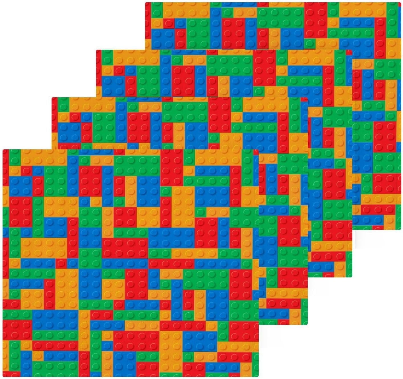 Coolnut Building Colorful Blocks Washcloths Towels, Highly Absorbent ...