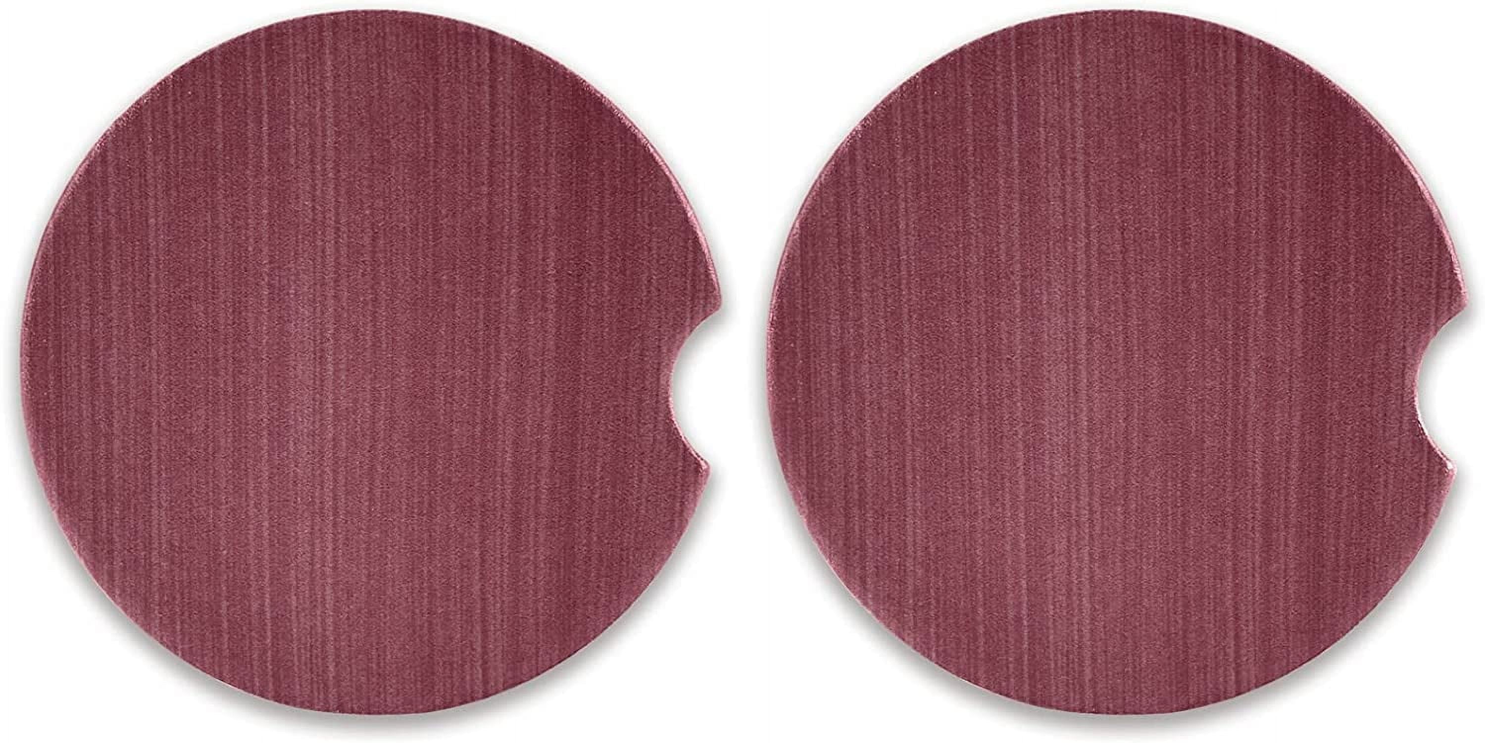 Coolnut Burgundy Vertical Stripes car Coaster 2 Pieces, Ceramic Cork ...