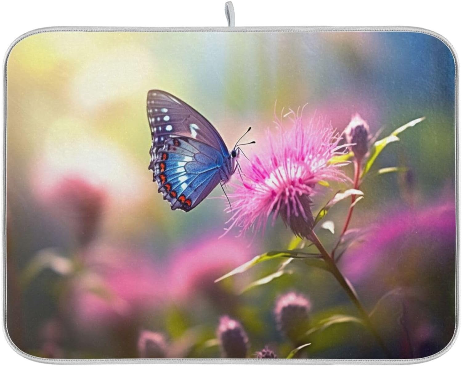 Coolnut Butterfly Flower Dish Drying Mat for Kitchen Counter, Ultra ...