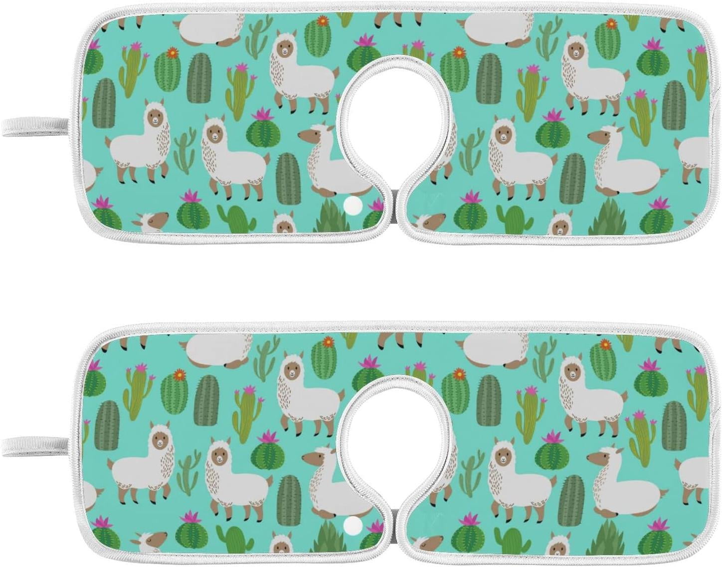 Coolnut Cactus Llama Cute Sink Splash Guard for Faucet 2 Packs Faucet ...