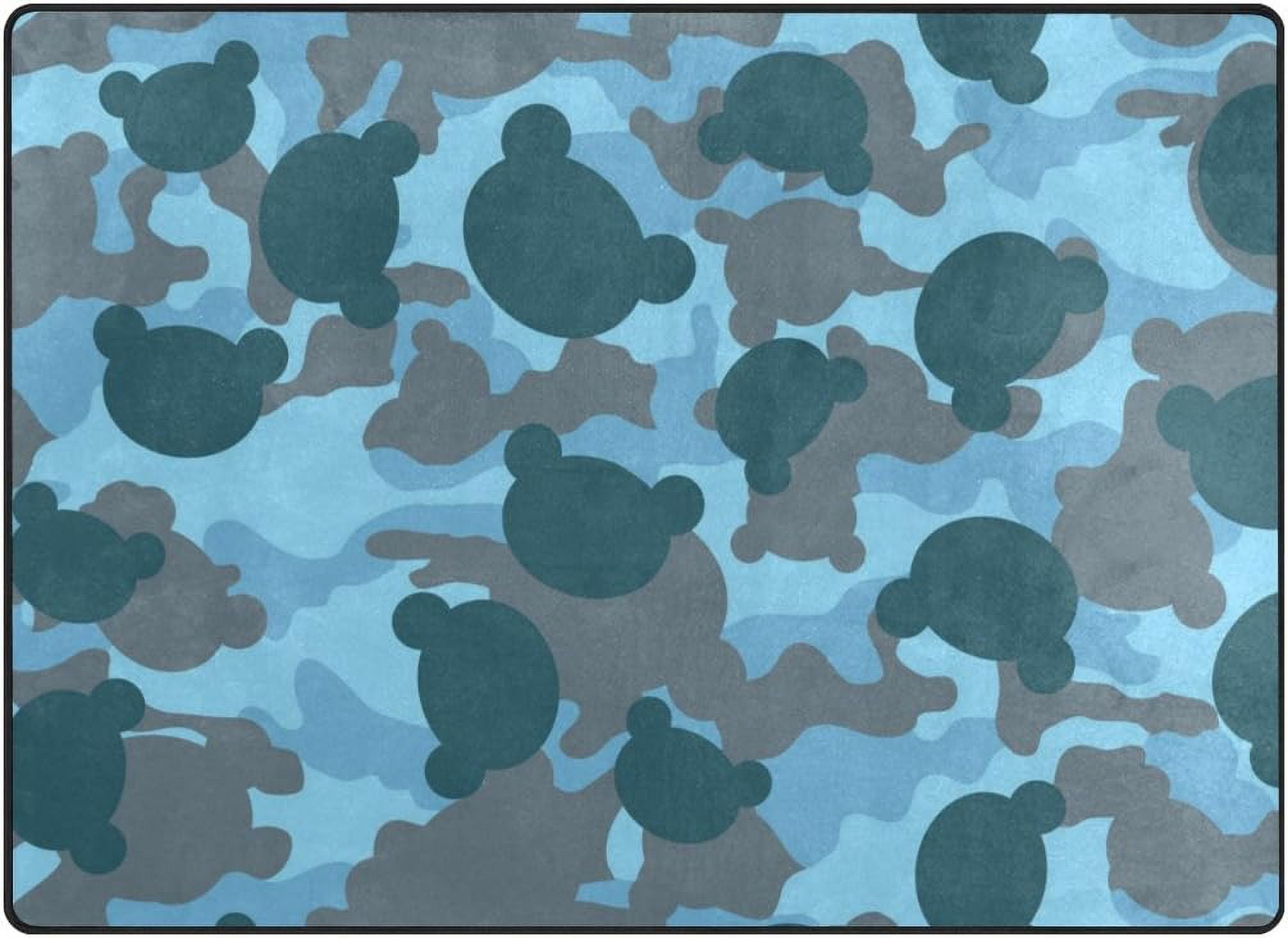 Coolnut Camouflage Head 80 x 58 inches Lightweight Soft Area Rug Mat ...