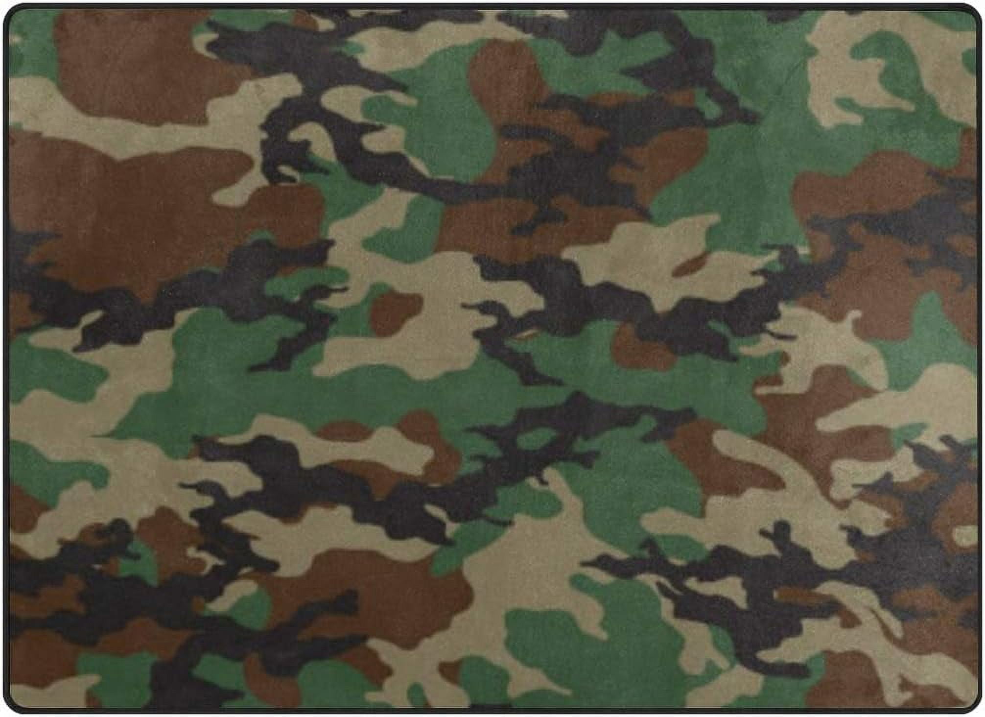Coolnut Camouflage Pattern Area Rug Carpet 5x4 Light Weight Polyester ...
