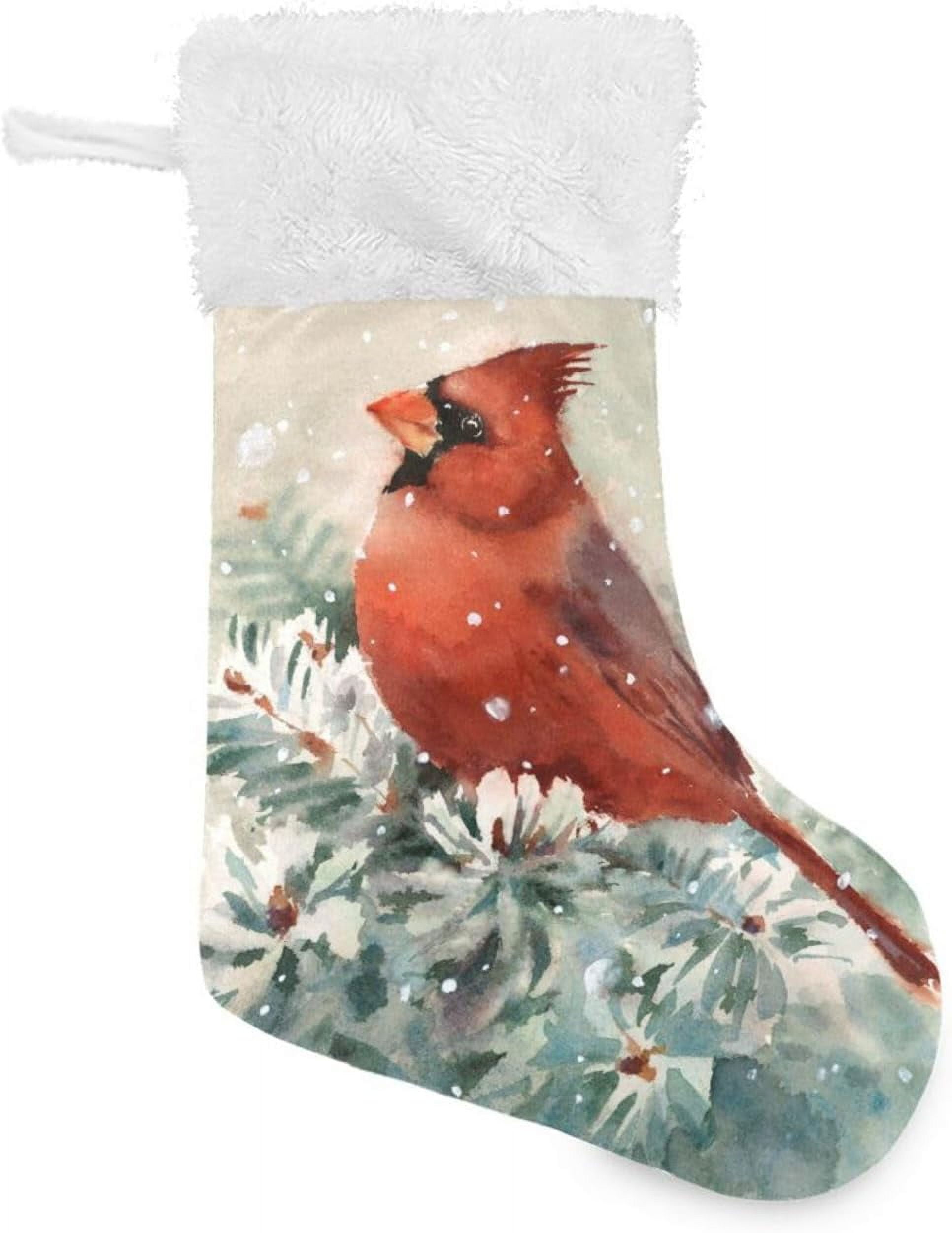 Coolnut Cardinal Birds Christmas Stockings Snowflakes Christmas ...
