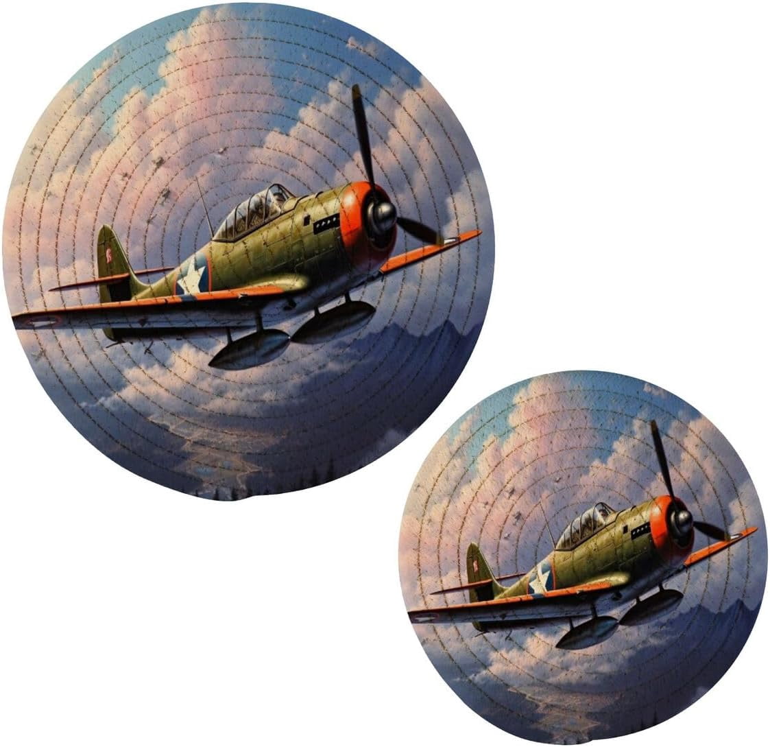Coolnut Cartoon Aircraft Pot Holders Trivets Set 2Pcs, Potholders for ...