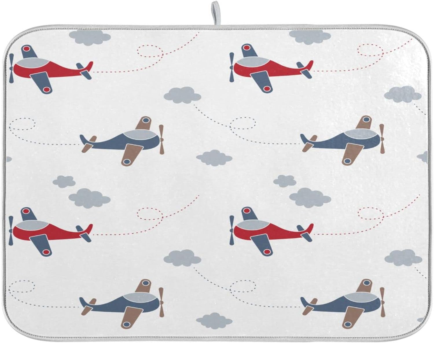 Coolnut Cartoon Airplane Dish Drying Mat for Kitchen, 18 x 24 Inch ...