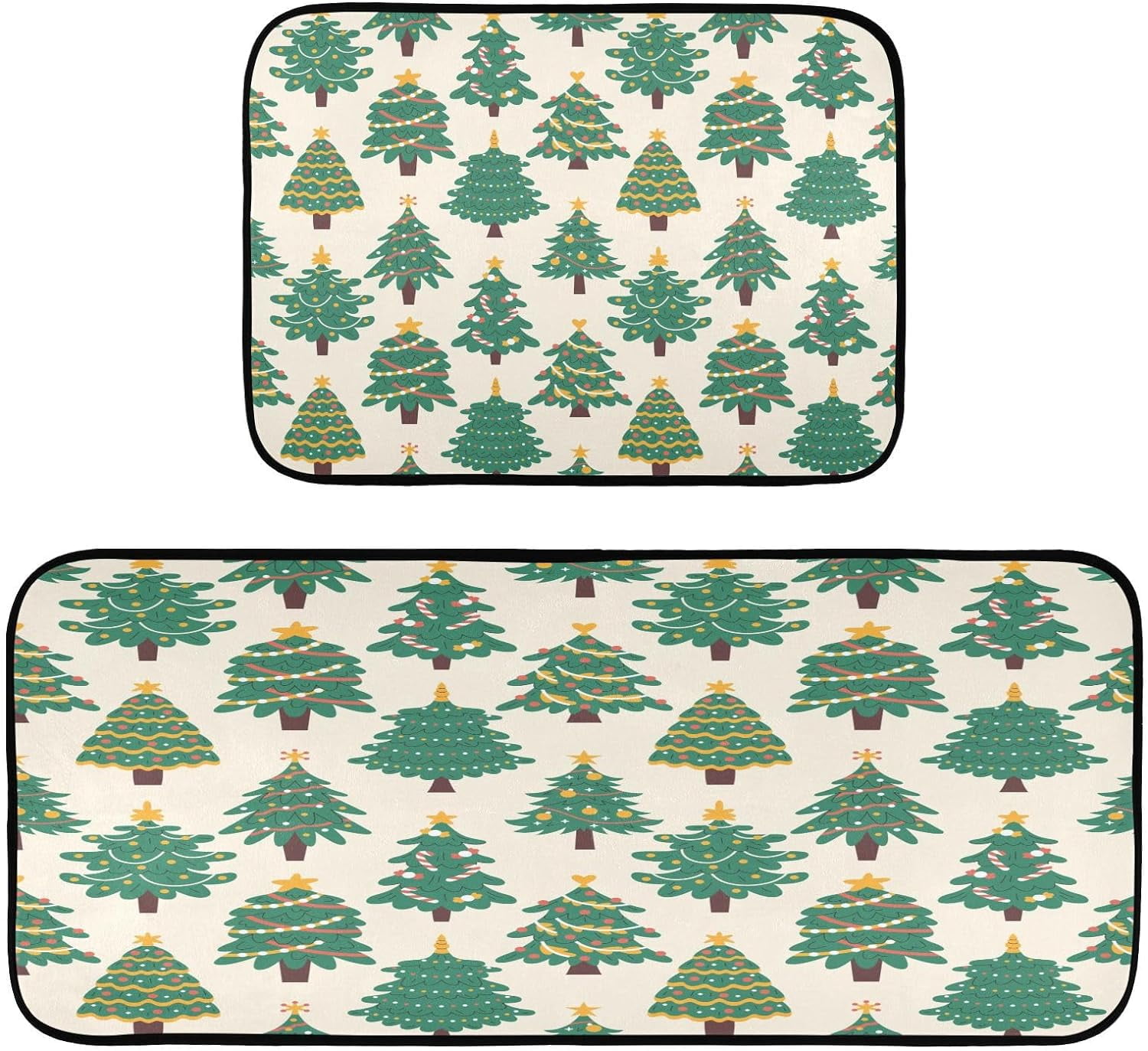 Coolnut Cartoon Christmas Tree Kitchen Mat - Cushioned Anti Fatigue ...