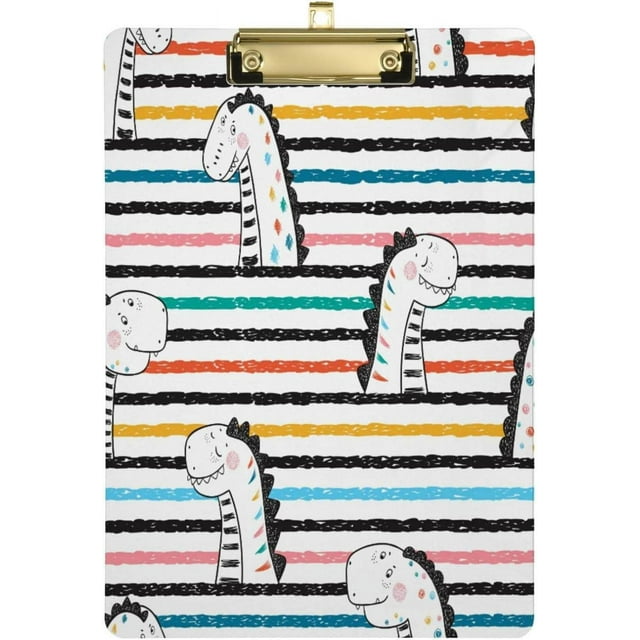 Coolnut Cartoon Cute Dinosaurs Acrylic Clipboard with Low Profile Gold ...