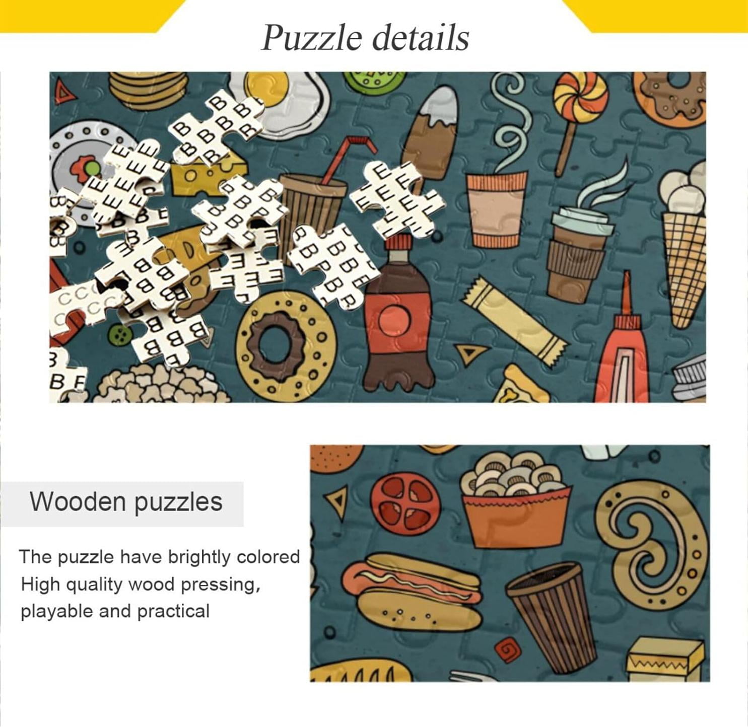 Coolnut Cartoon Food Symbol Puzzles for Adults and Kids 500 Pieces ...