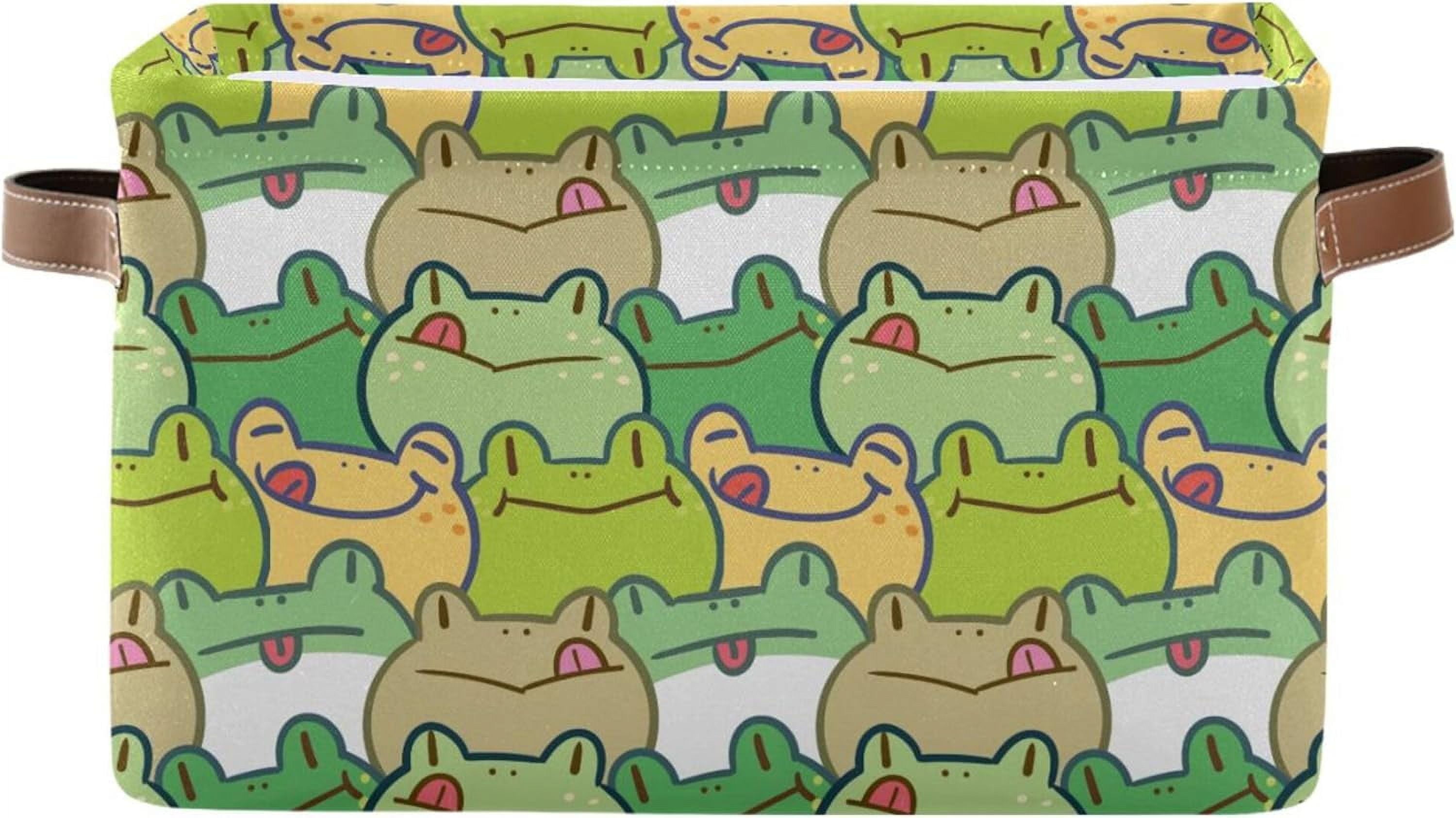 Coolnut Cartoon Frog Storage Basket Foldable Storage Bin, Canvas ...