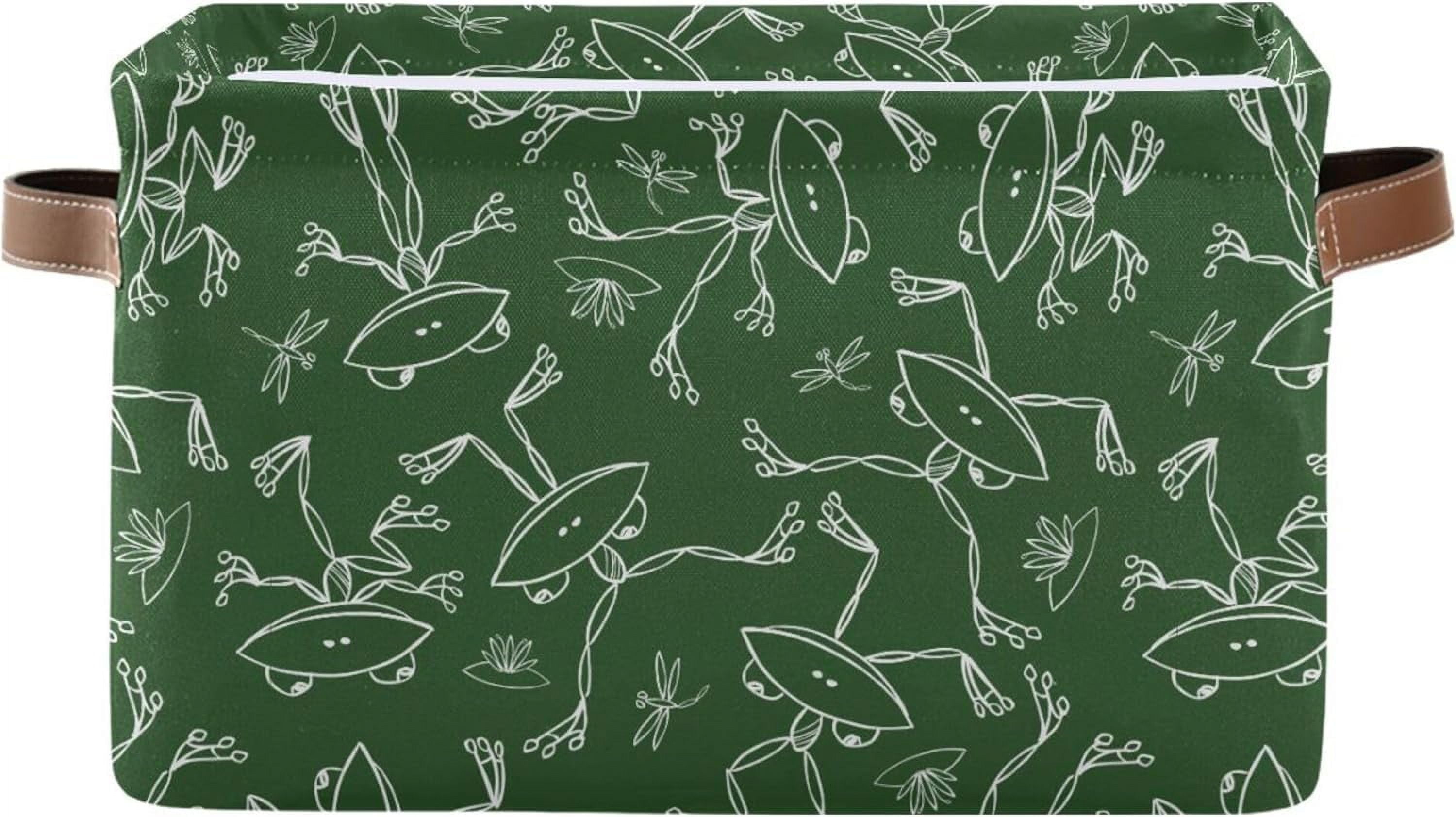 Coolnut Cartoon Frogs Storage Basket Foldable Storage Bin, Canvas ...