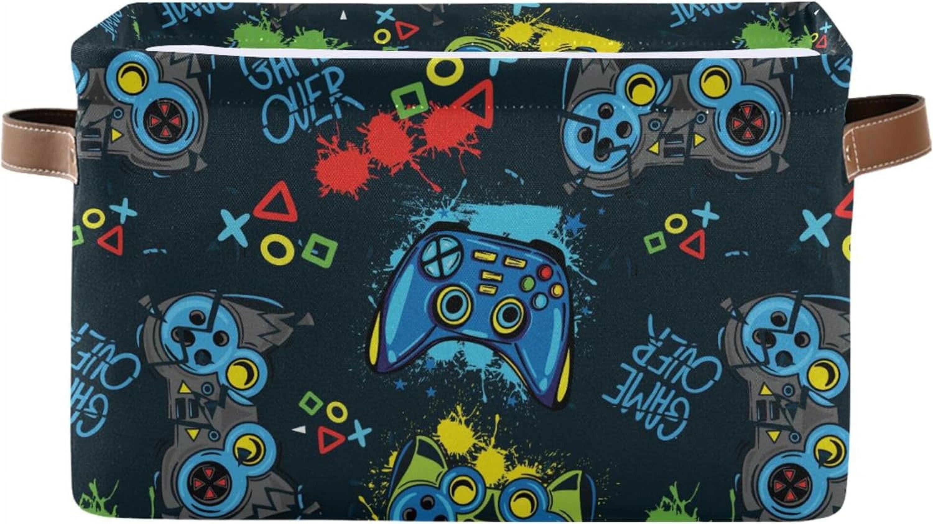 Coolnut Cartoon Gamepad Storage Basket Foldable Storage Bin, Canvas ...