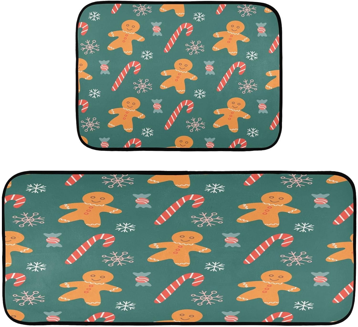 Coolnut Cartoon Gingerbread Man Kitchen Mat - Cushioned Anti Fatigue ...