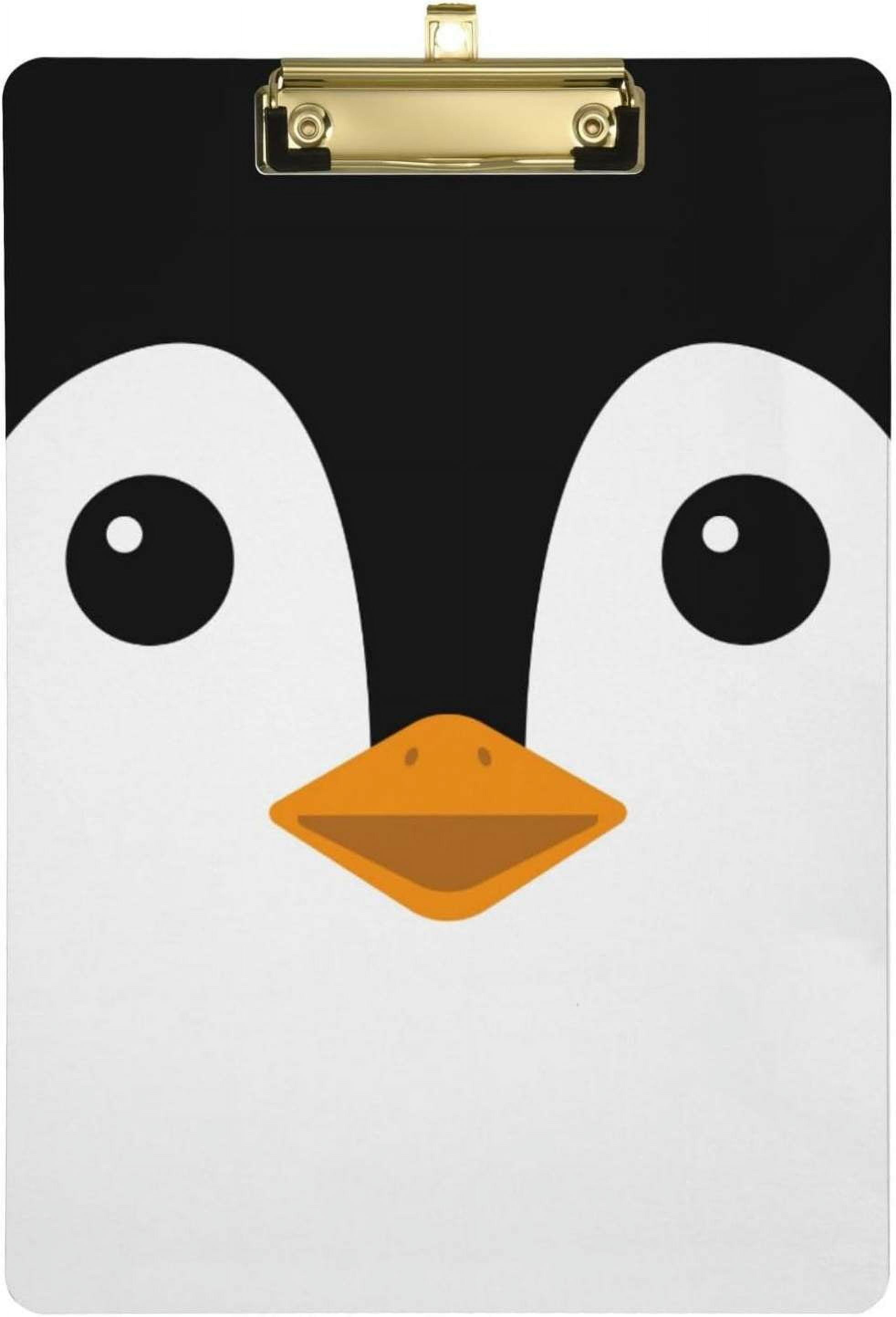Coolnut Cartoon Penguin Clipboard, Acrylic Standard A4 Letter Size Clip ...
