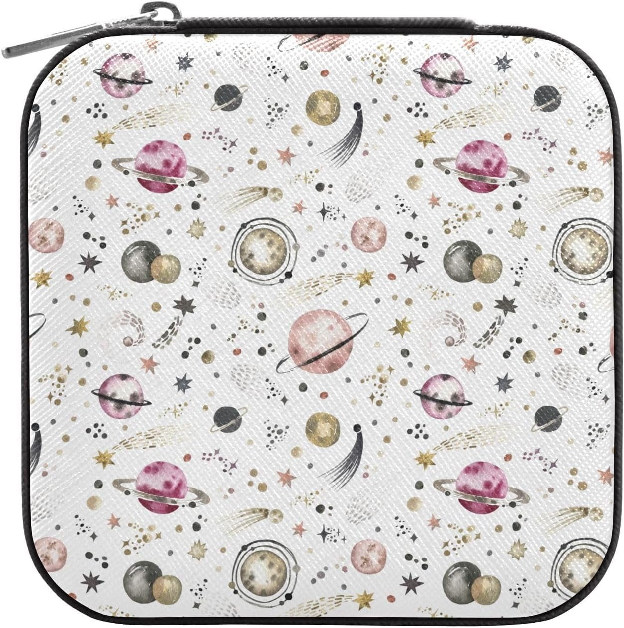 Coolnut Cartoon Planet Jewelry Box for Women Girls PU Leather Jewelry ...