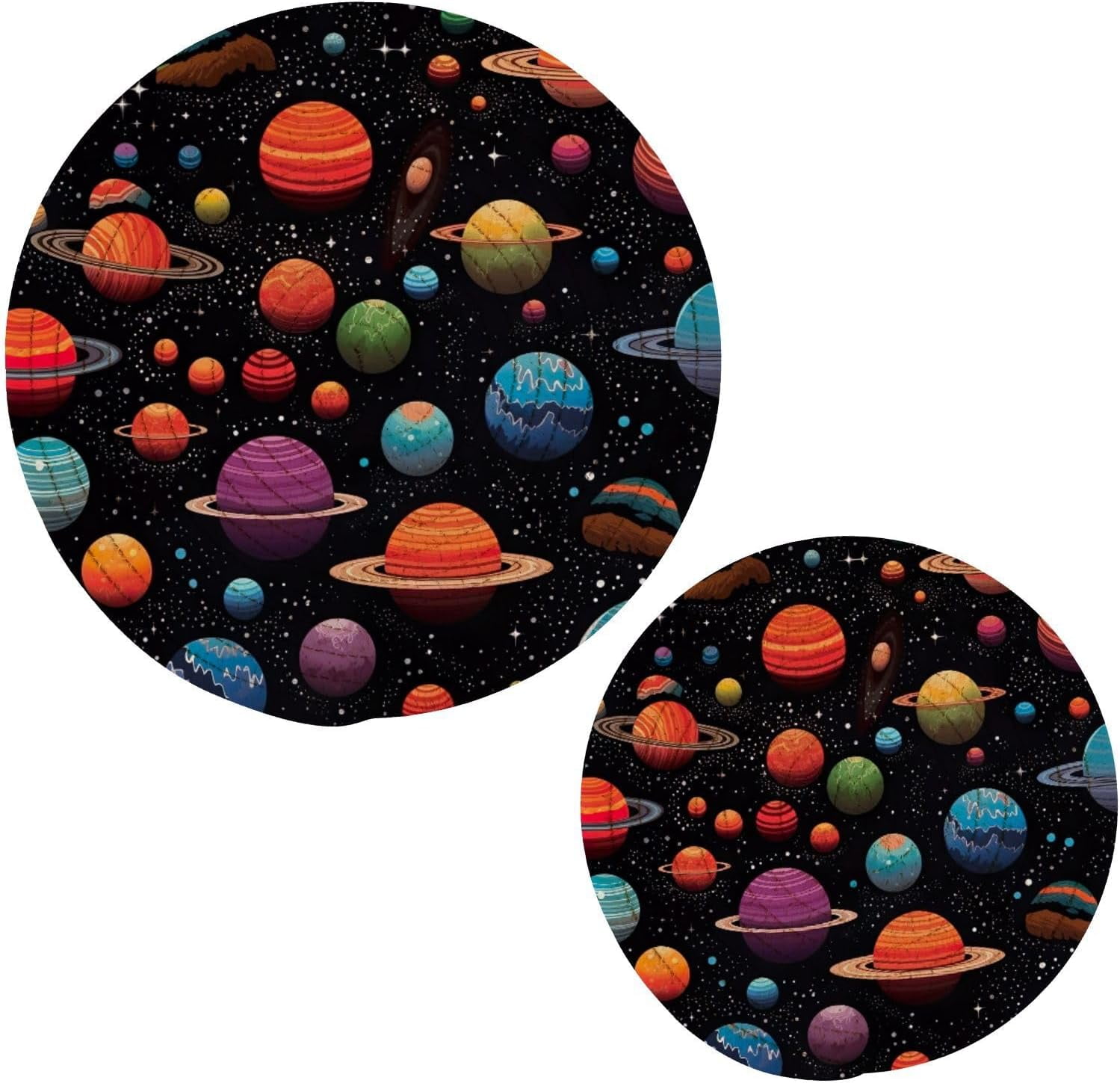 Coolnut Cartoon Planets Black Trivets Pot Holders Set of 2 Potholders ...