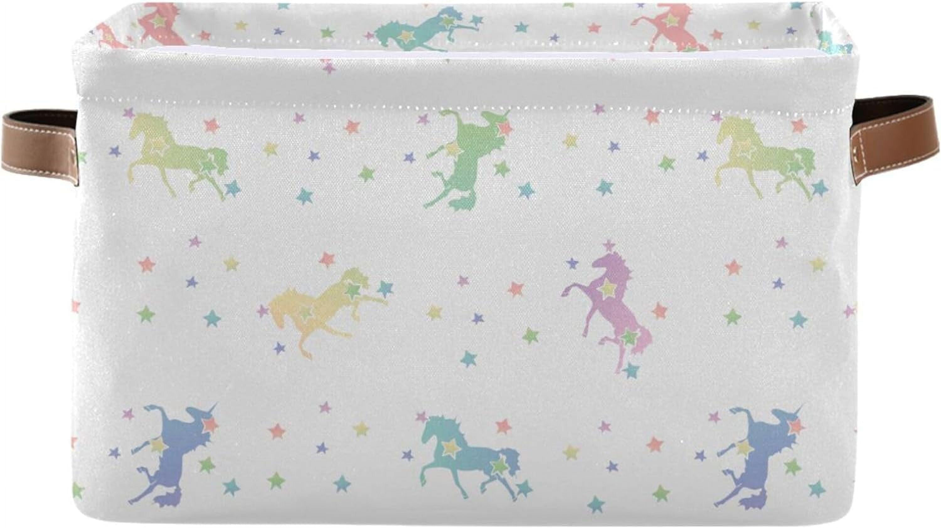 Coolnut Cartoon Unicorn Storage Basket Foldable Storage Bin 2 Pack ...